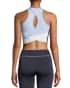 Nylora Aria Colorblock Cross-Back Performance Crop Top