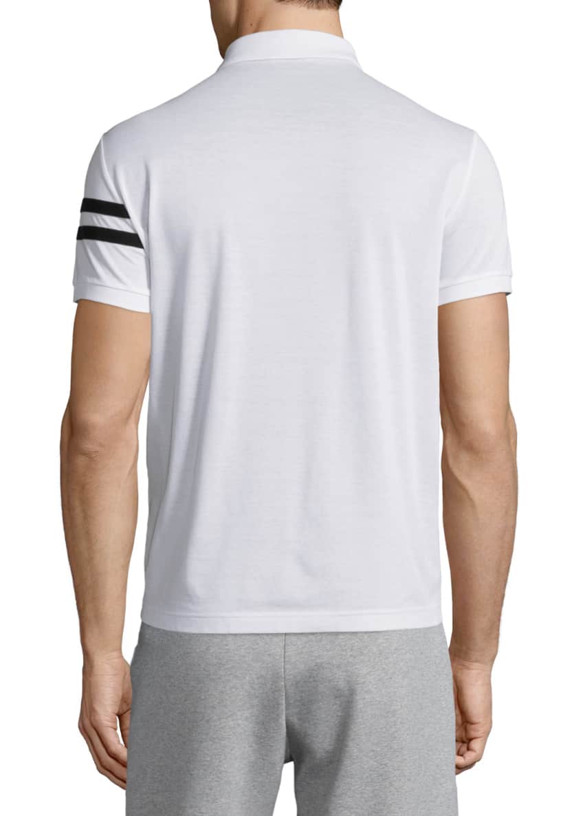 Moncler Side-Stripe Short-Sleeve Polo Shirt & Zip-Pocket Knit Sweat ...