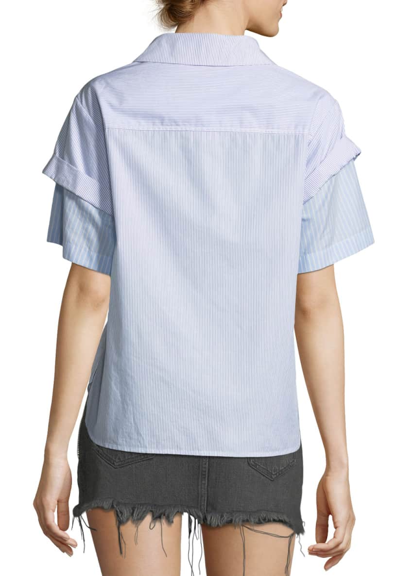 alexanderwang.t Combo Striped Short-Sleeve Layered Top and Matching ...