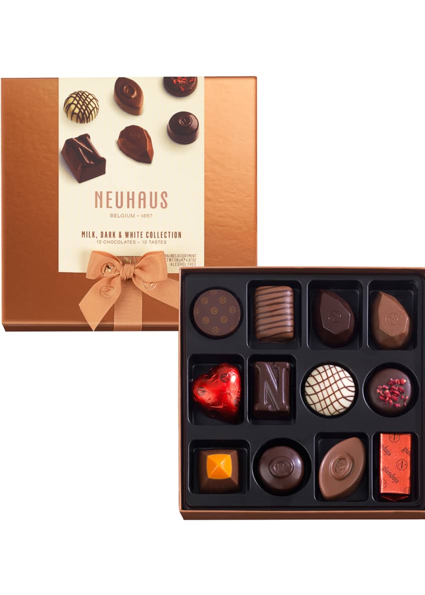 Neuhaus Chocolate 12-Piece Milk, Dark, & White Discovery Collection ...