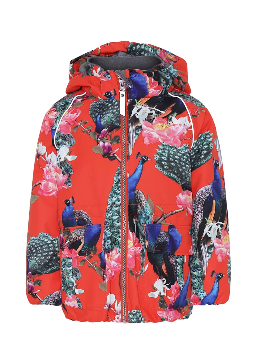 peacock print jacket