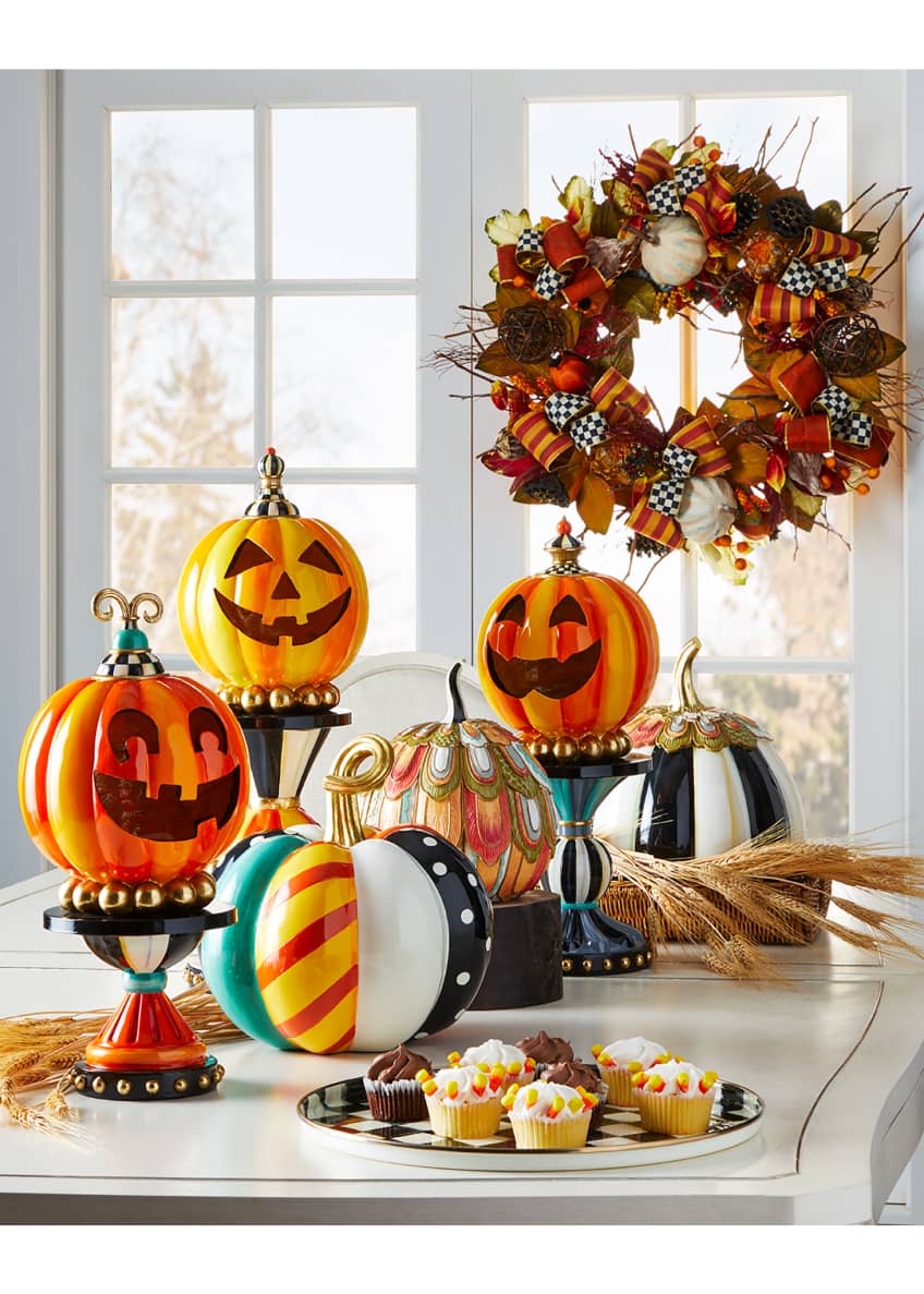 MacKenzie-Childs Aurora Stripe Pumpkin, Large - Bergdorf Goodman