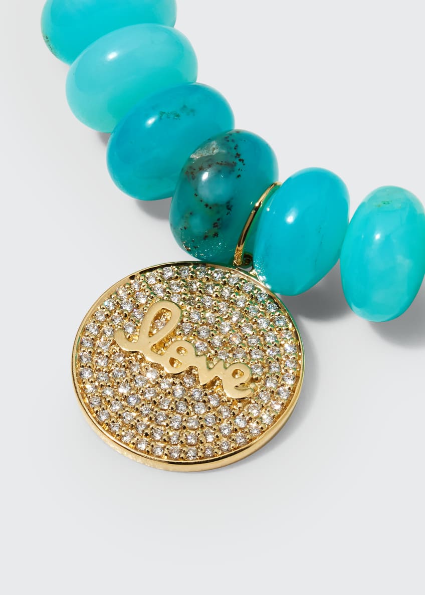 Sydney Evan 8mm Peruvian Opal and Diamond Love Script Medallion ...