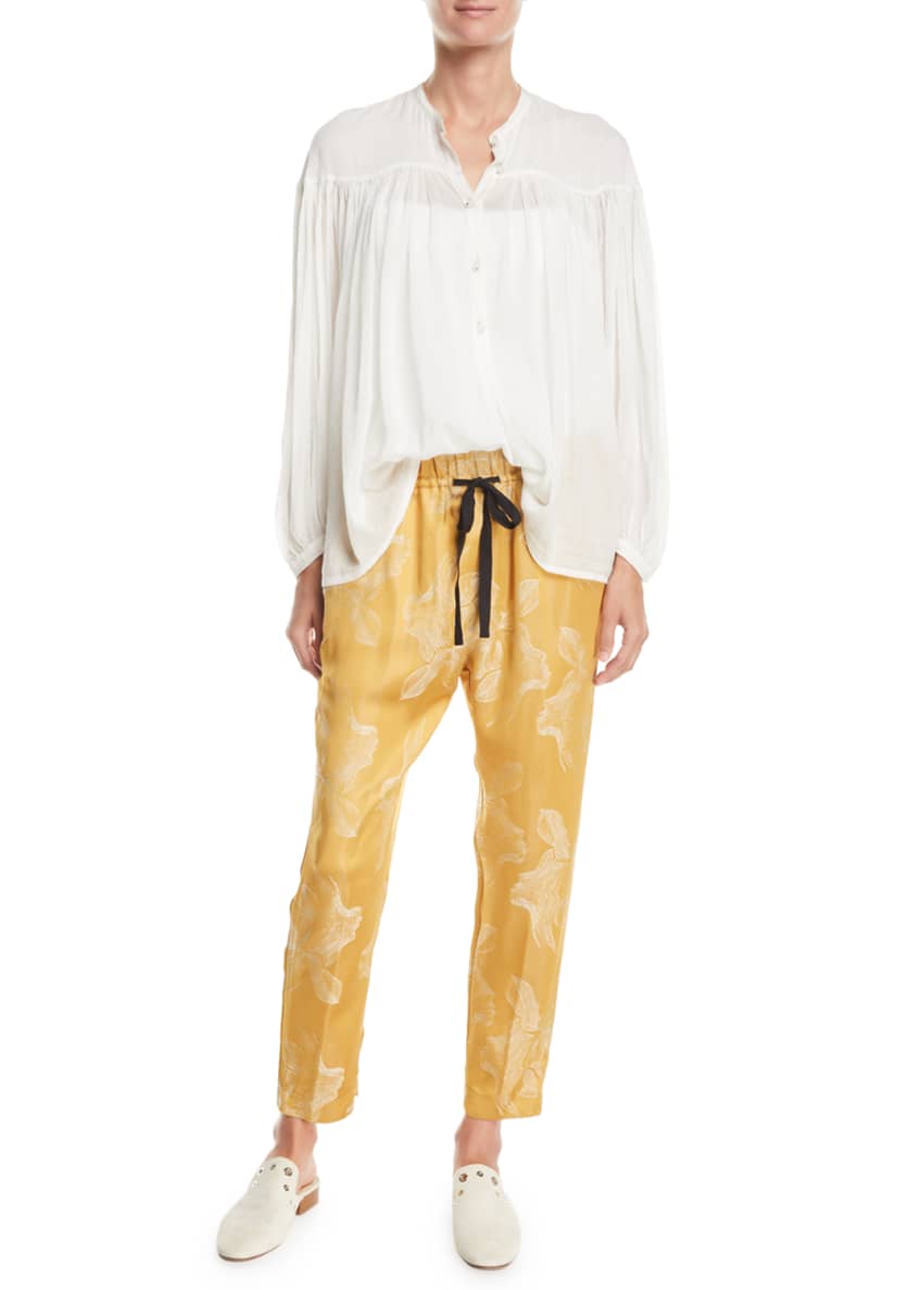 Forte Forte Bohemian Cotton-Silk Voile Button-Front Shirt and Matching ...