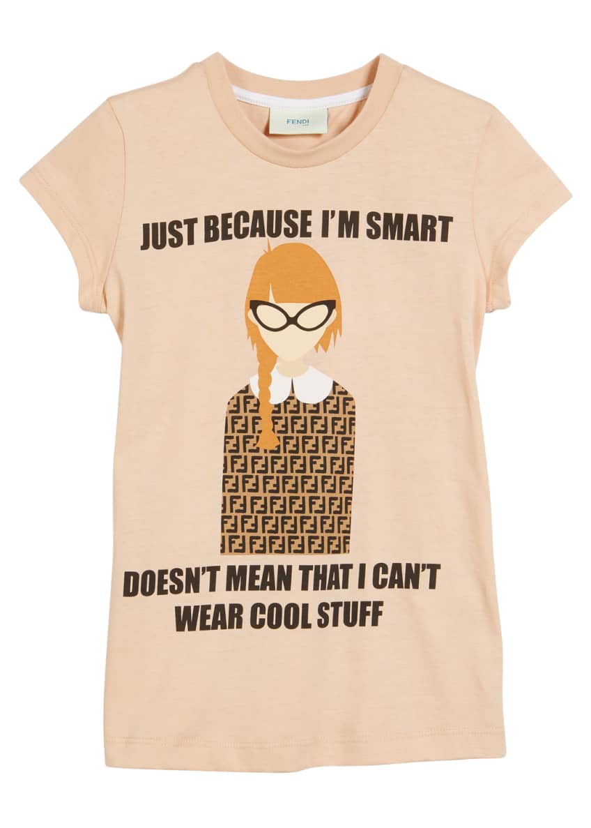 Fendi Smart Girl Logo Graphic Tee, Size 10-14 and Matching Items ...