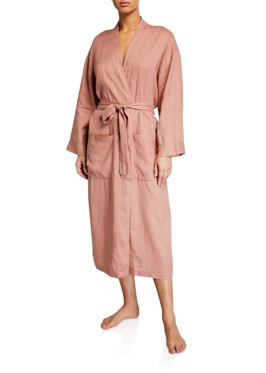 Pour Les Femmes Long Linen Robe - Bergdorf Goodman