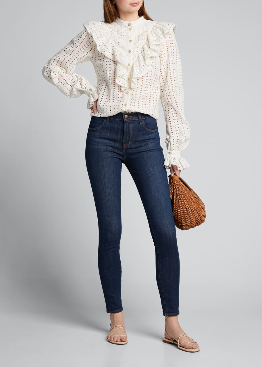 J Brand Maria High-Rise Skinny Jeans - Bergdorf Goodman