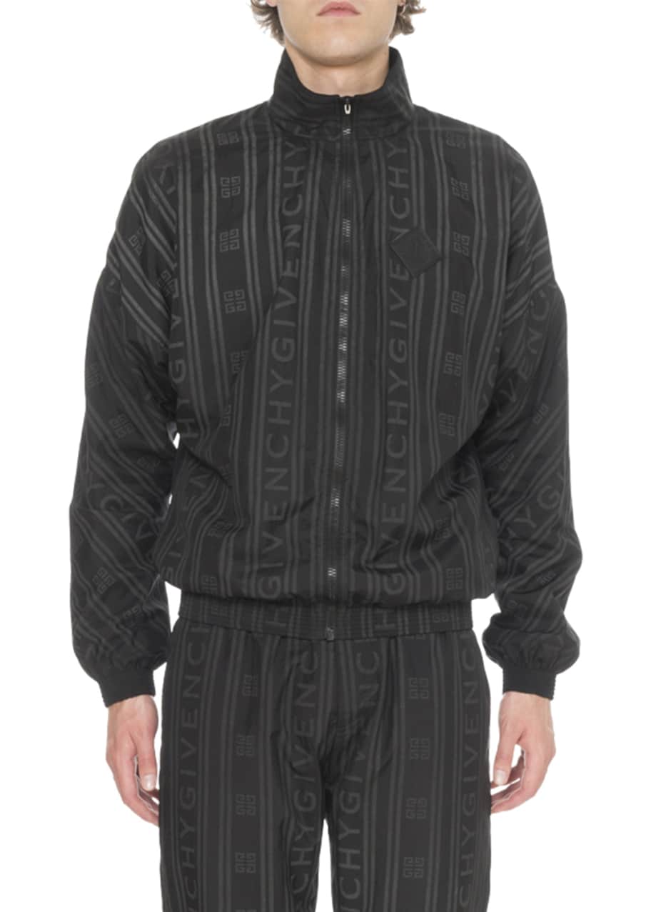 Givenchy Men's Stripe Logo Track Jacket - Bergdorf Goodman