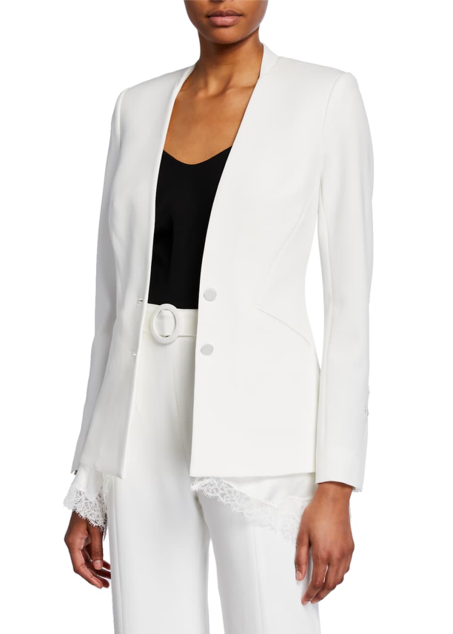 Jonathan Simkhai Crepe Combo Basque Jacket - Bergdorf Goodman
