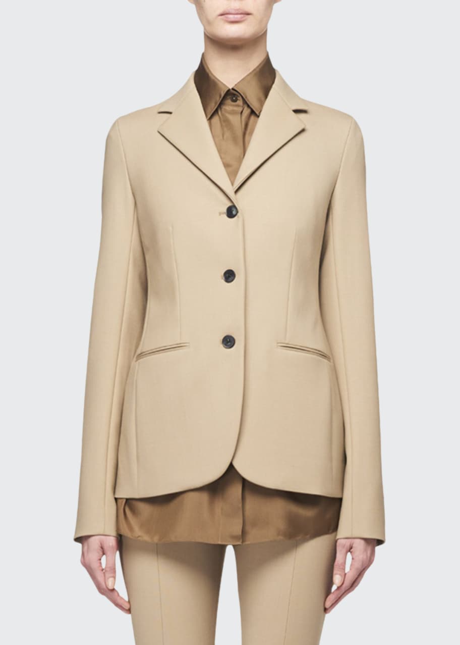 THE ROW Defina 3-Button Wool Jacket - Bergdorf Goodman