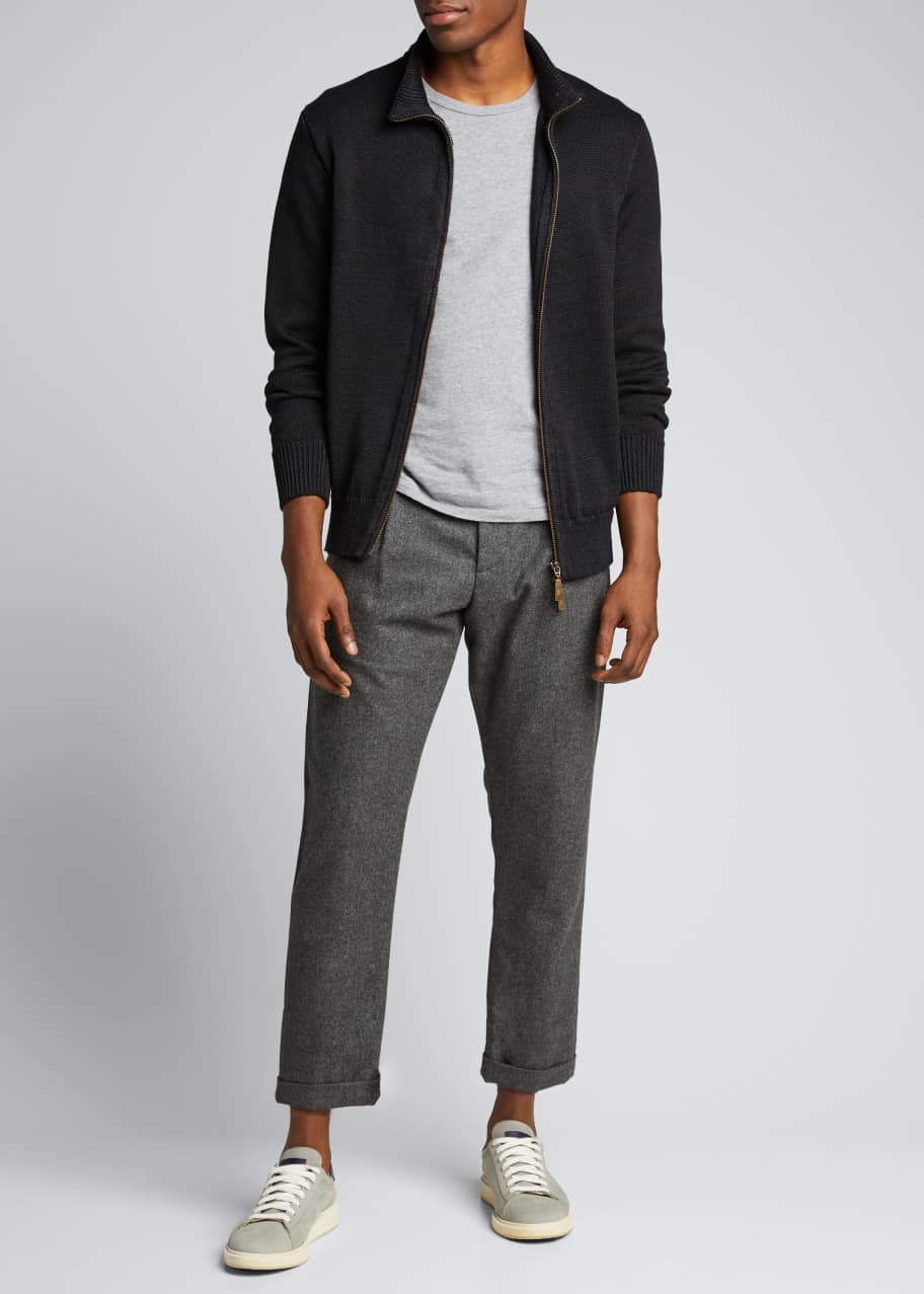 Inis Meain Men's Linen Zip-Front Cardigan - Bergdorf Goodman