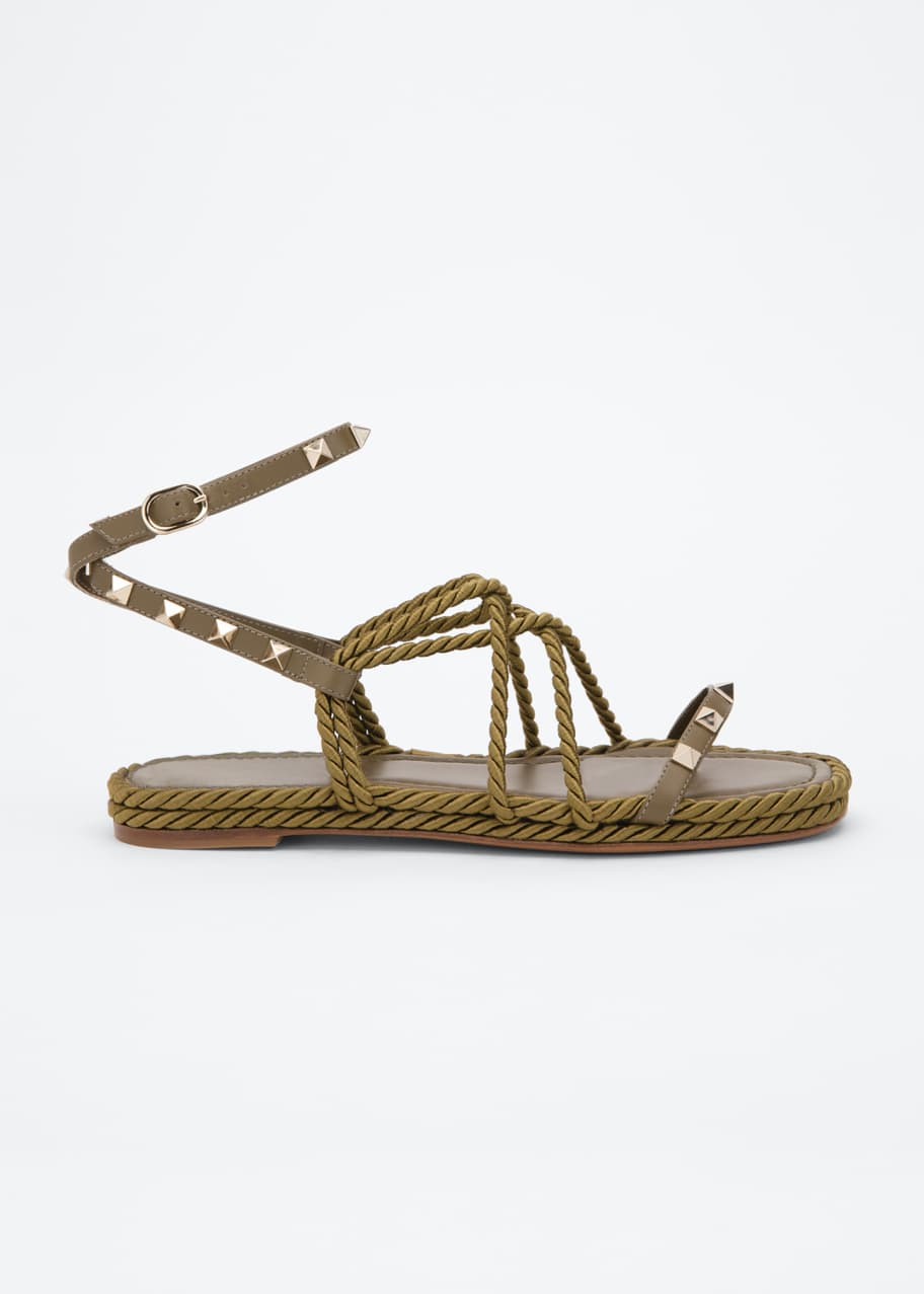Valentino Garavani 5mm Flatform Rope Gladiator Sandals - Bergdorf Goodman