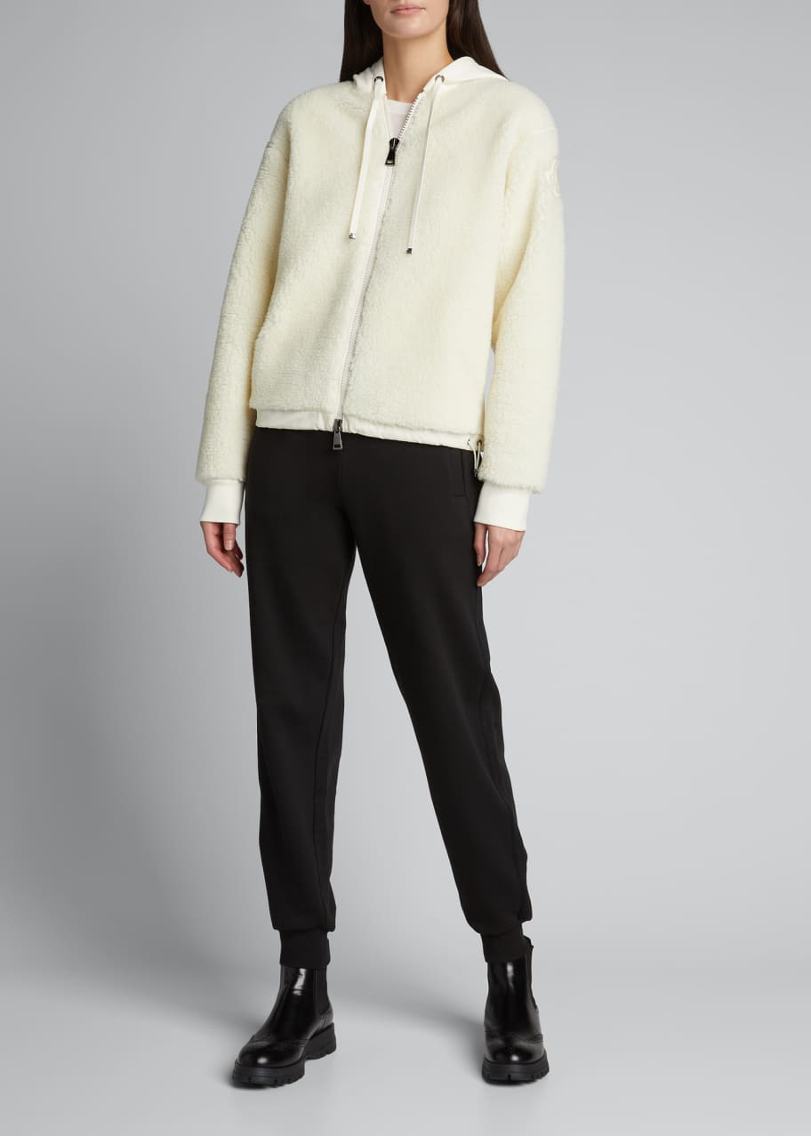 Moncler Teddy Front-Zip Hoodie Cardigan Jacket - Bergdorf Goodman