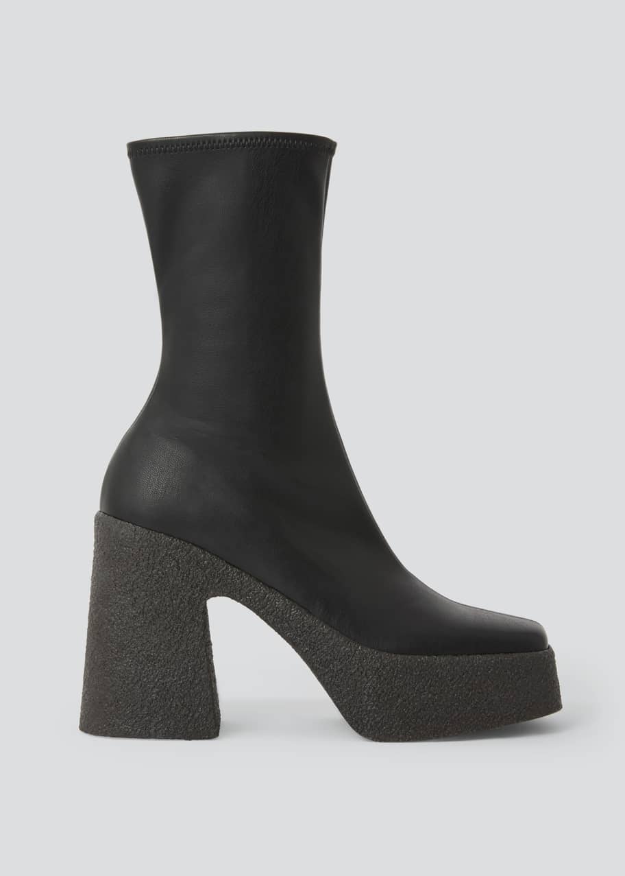 Stella McCartney Square-Toe Platform Booties - Bergdorf Goodman