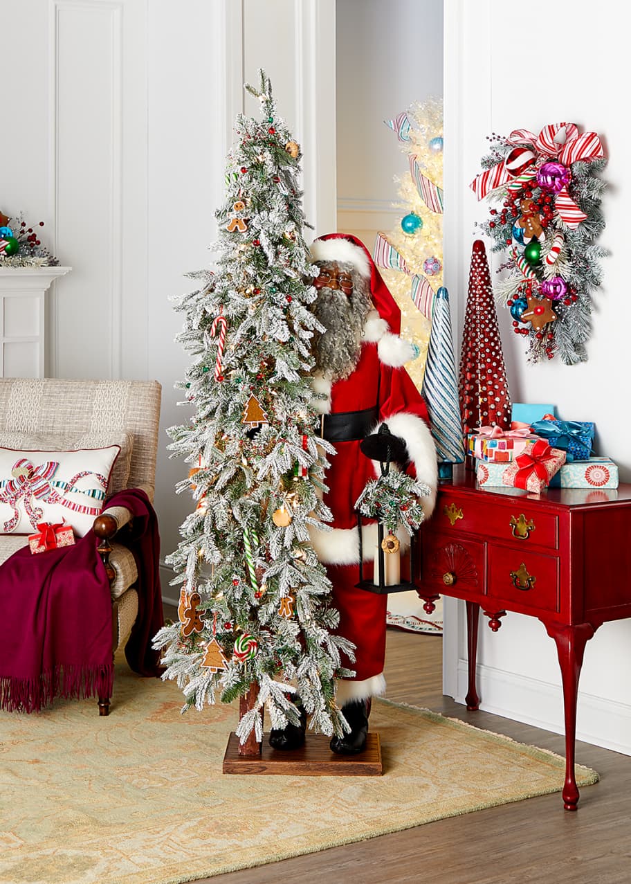 Ditz Designs By The Hen House Holiday Sweets Black Santa with Lighted ...