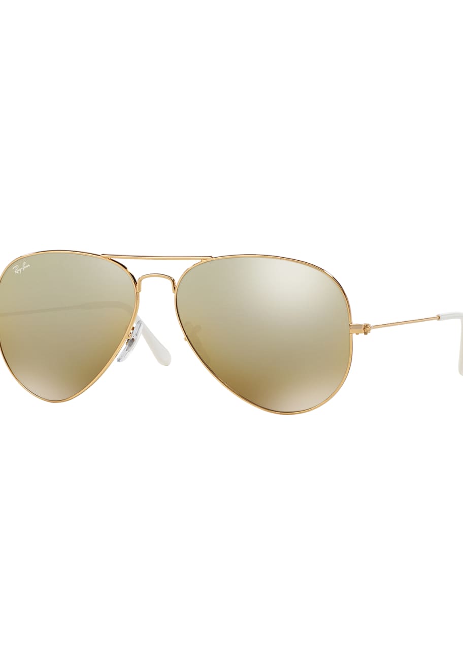 Ray-Ban Mirrored Metal Aviator Sunglasses - Bergdorf Goodman