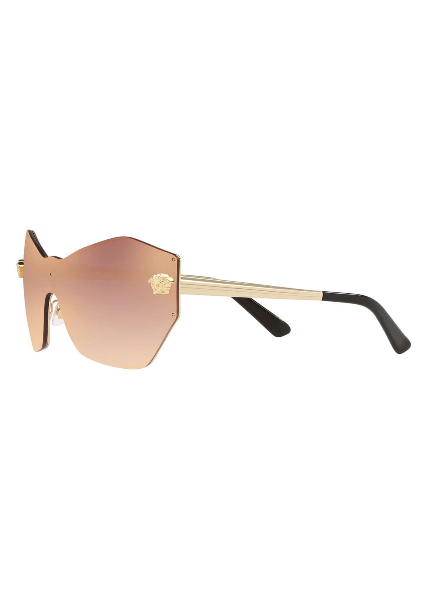 Versace Rimless Shield Medusa Head Sunglasses - Bergdorf Goodman