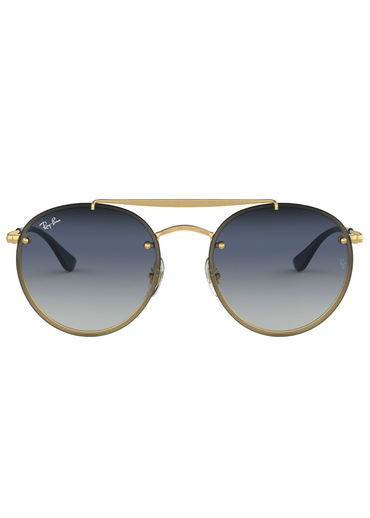 Ray-Ban Round Lens-Over-Frame Metal Sunglasses - Bergdorf Goodman
