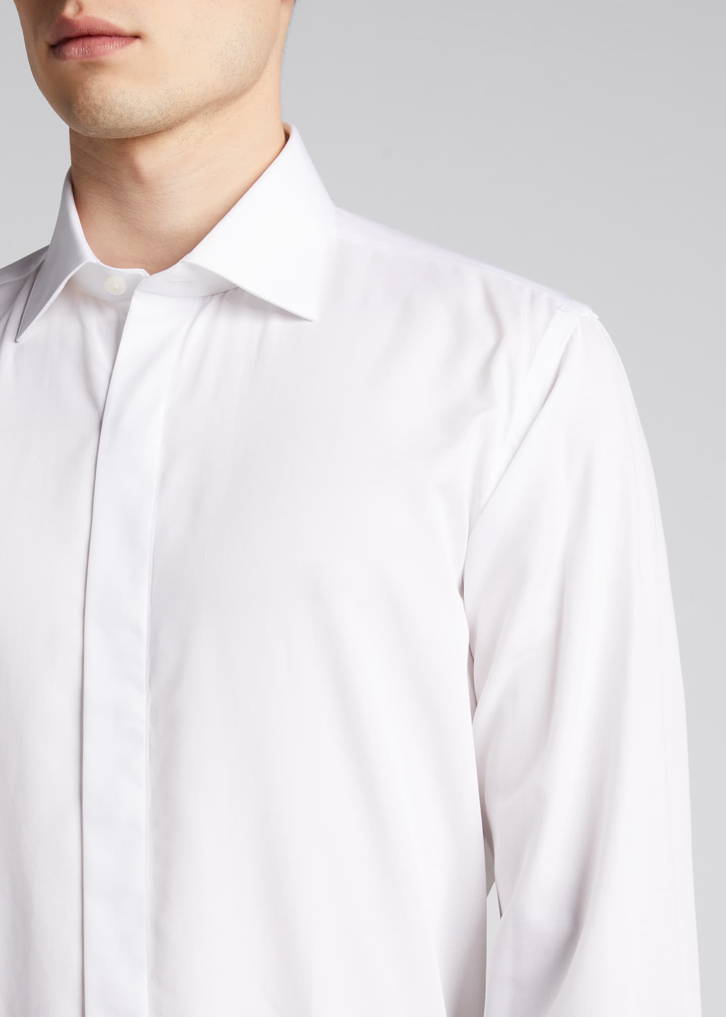 Bergdorf Goodman Men's Formal Twill Fly-Front Dress Shirt - Bergdorf ...