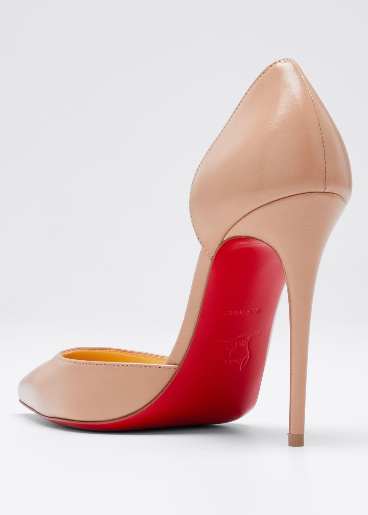Christian Louboutin Iriza Half-d'Orsay 100mm Red Sole Pumps - Bergdorf ...