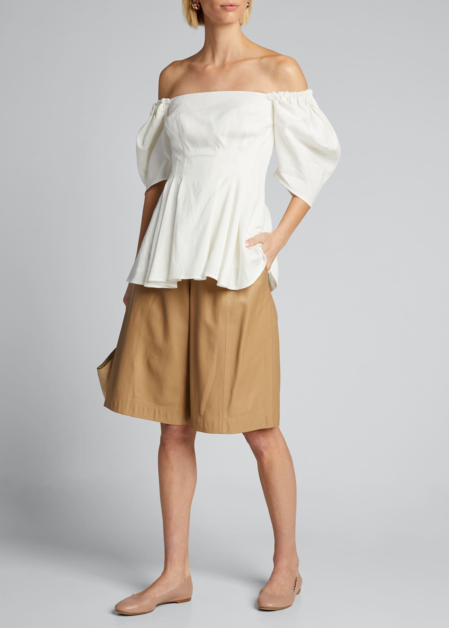 Chloe Lauren Scalloped Leather Ballet Flats - Bergdorf Goodman Chloe Lauren Scalloped Leather Ballet Flats - Bergdorf Goodman