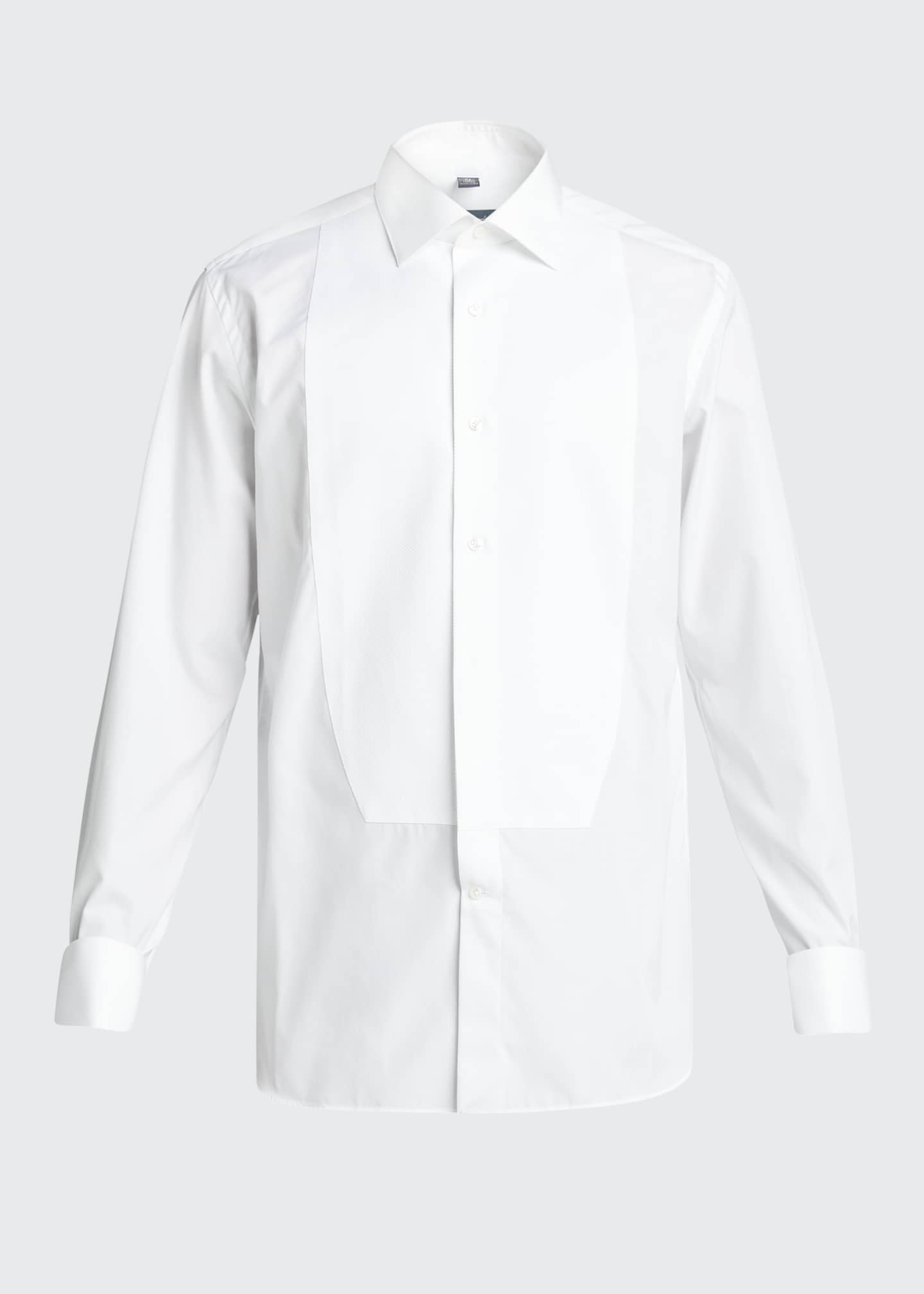 Bergdorf Goodman Men's Pique Bib-Front Tuxedo Shirt - Bergdorf Goodman