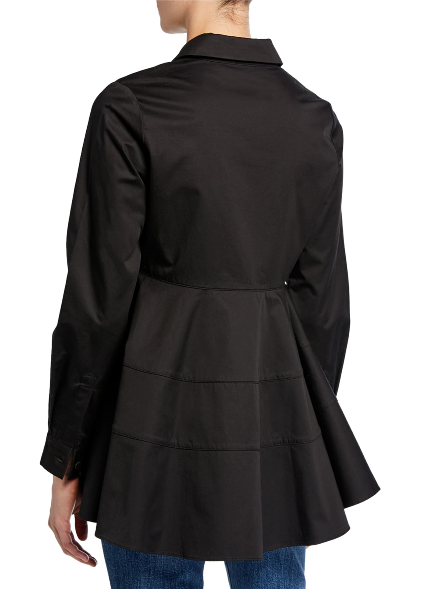 Co Tiered Button-Front Blouse - Bergdorf Goodman