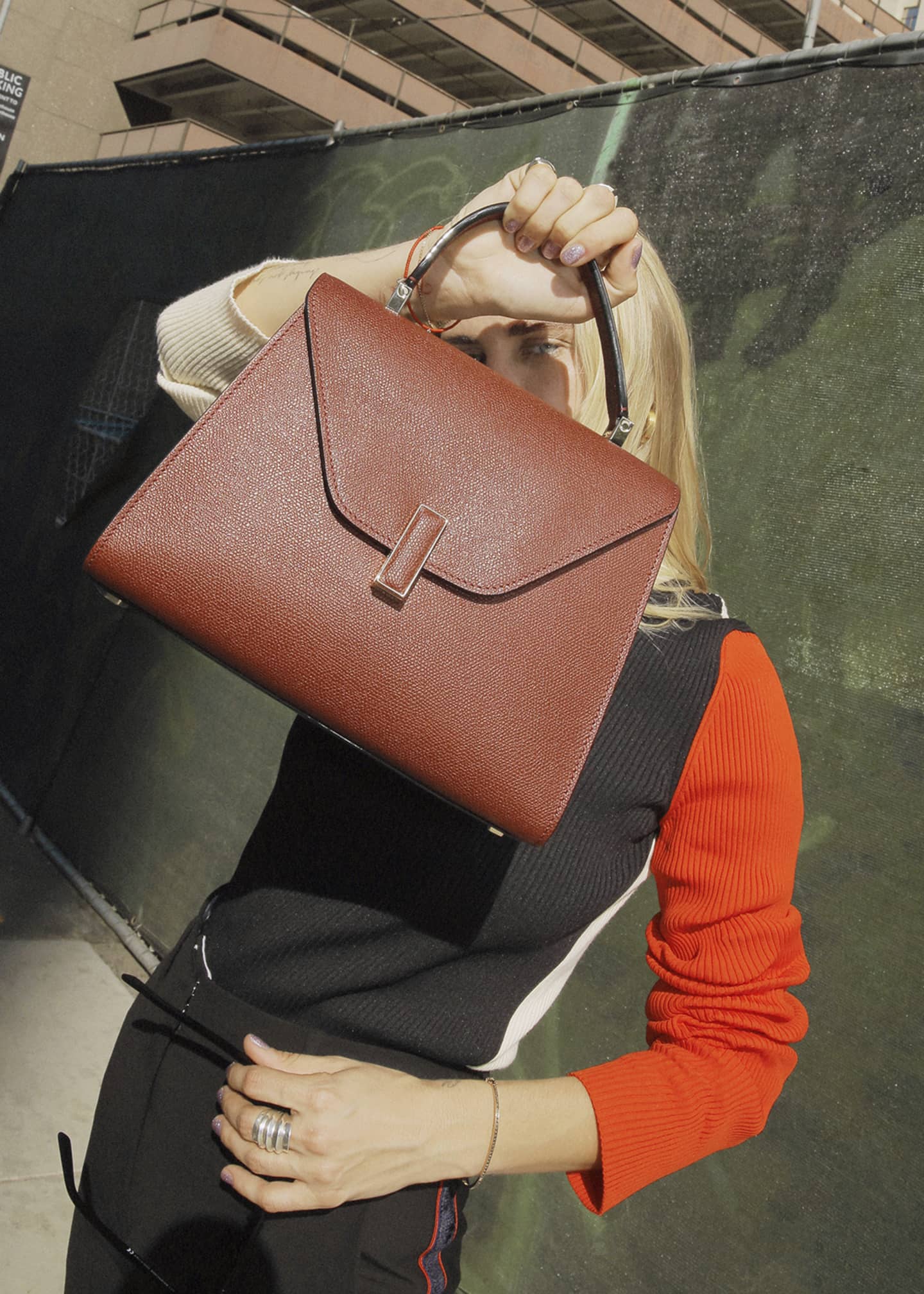 Valextra Iside Medium Leather Top-Handle Bag - Bergdorf Goodman