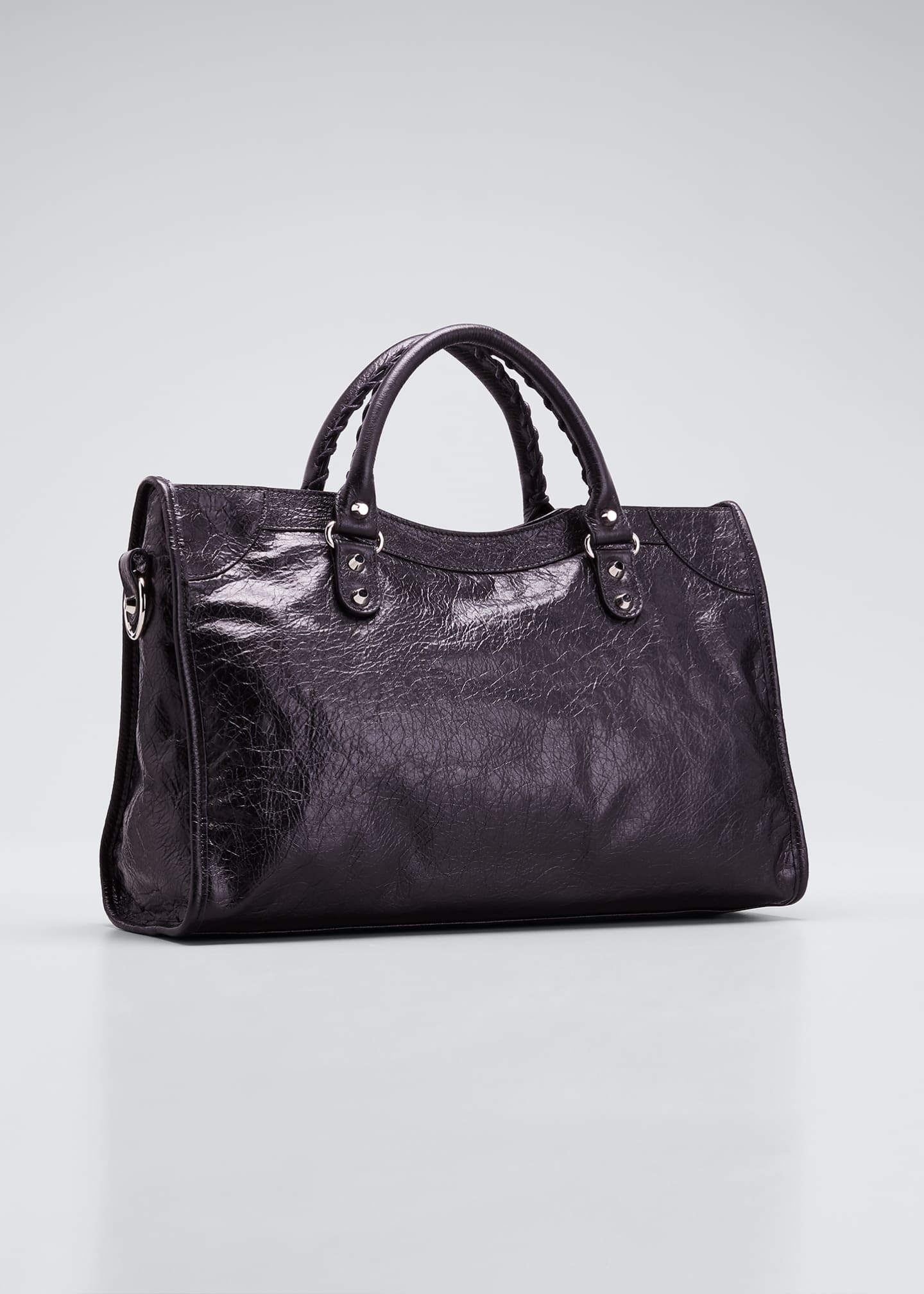 Balenciaga Classic City AJ Satchel Bag with Logo Strap - Bergdorf Goodman