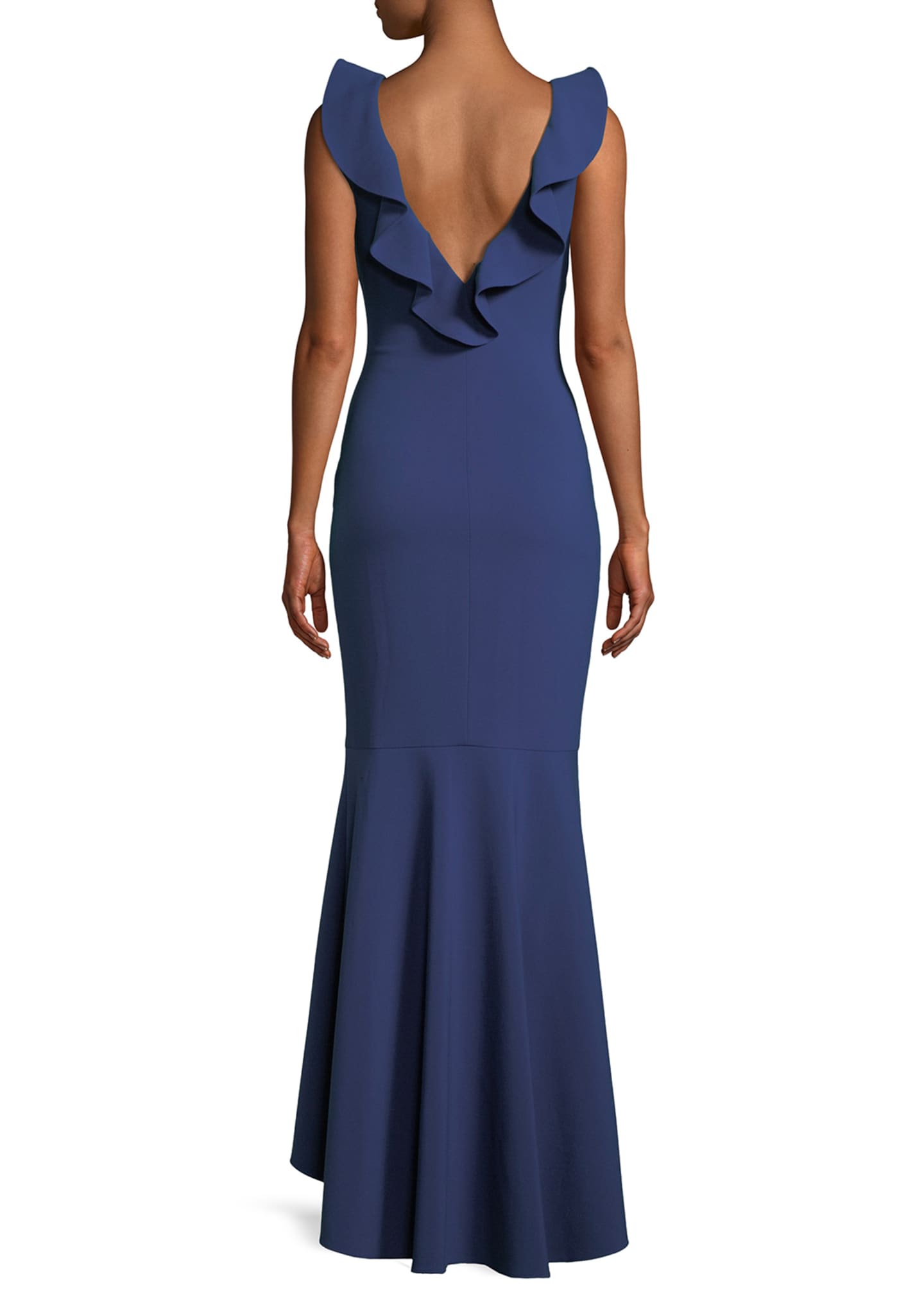 Likely Rowen Ruffle V-Neck Sleeveless Gown - Bergdorf Goodman