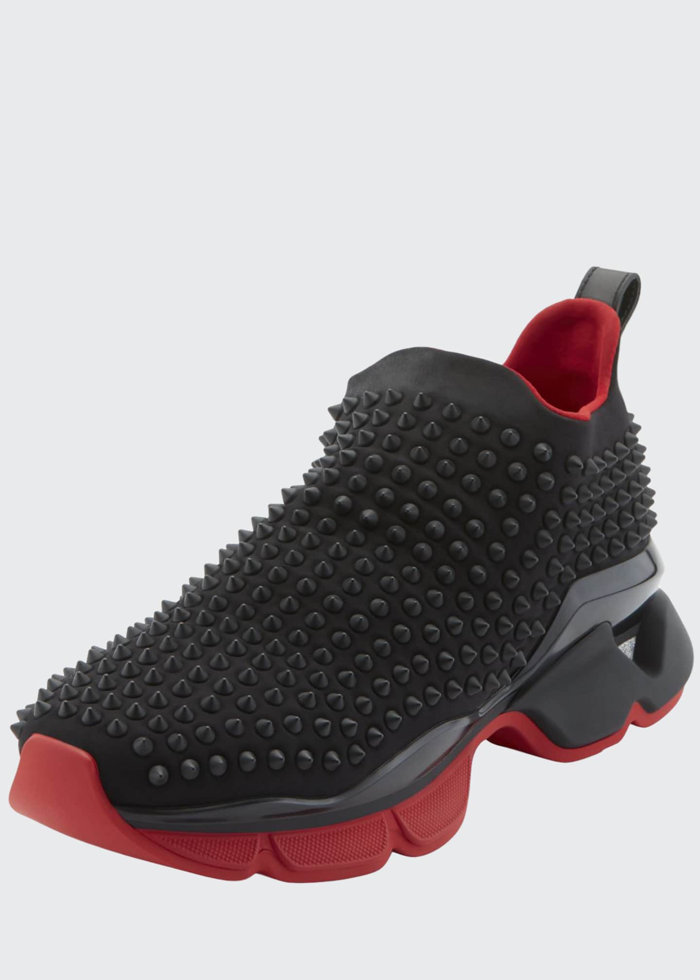 Christian Louboutin Men's Spiked Sock 30 Neoprene Sneakers - Bergdorf ...
