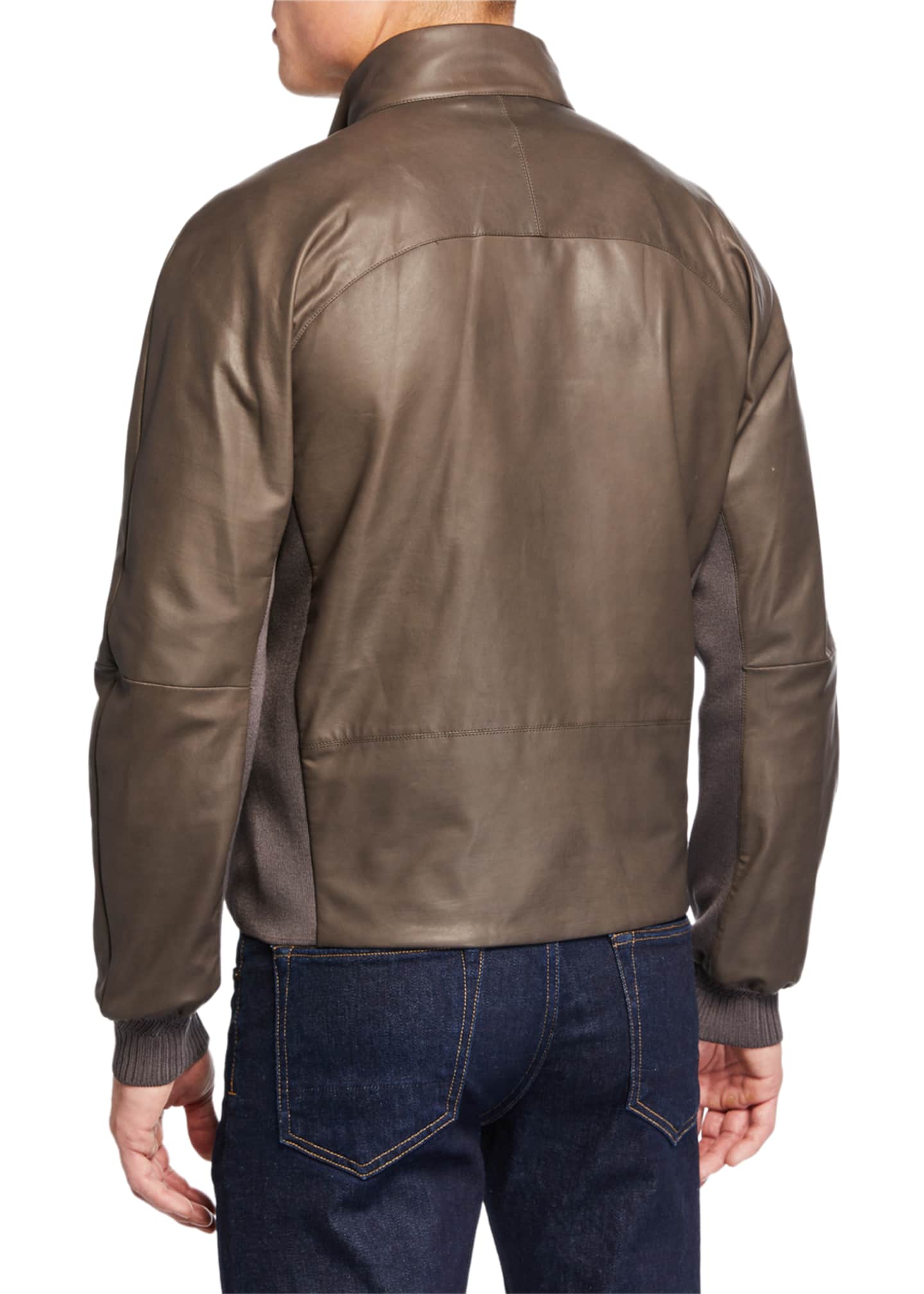 Ermenegildo Zegna Men's Light Padded Leather Bomber Jacket - Bergdorf ...