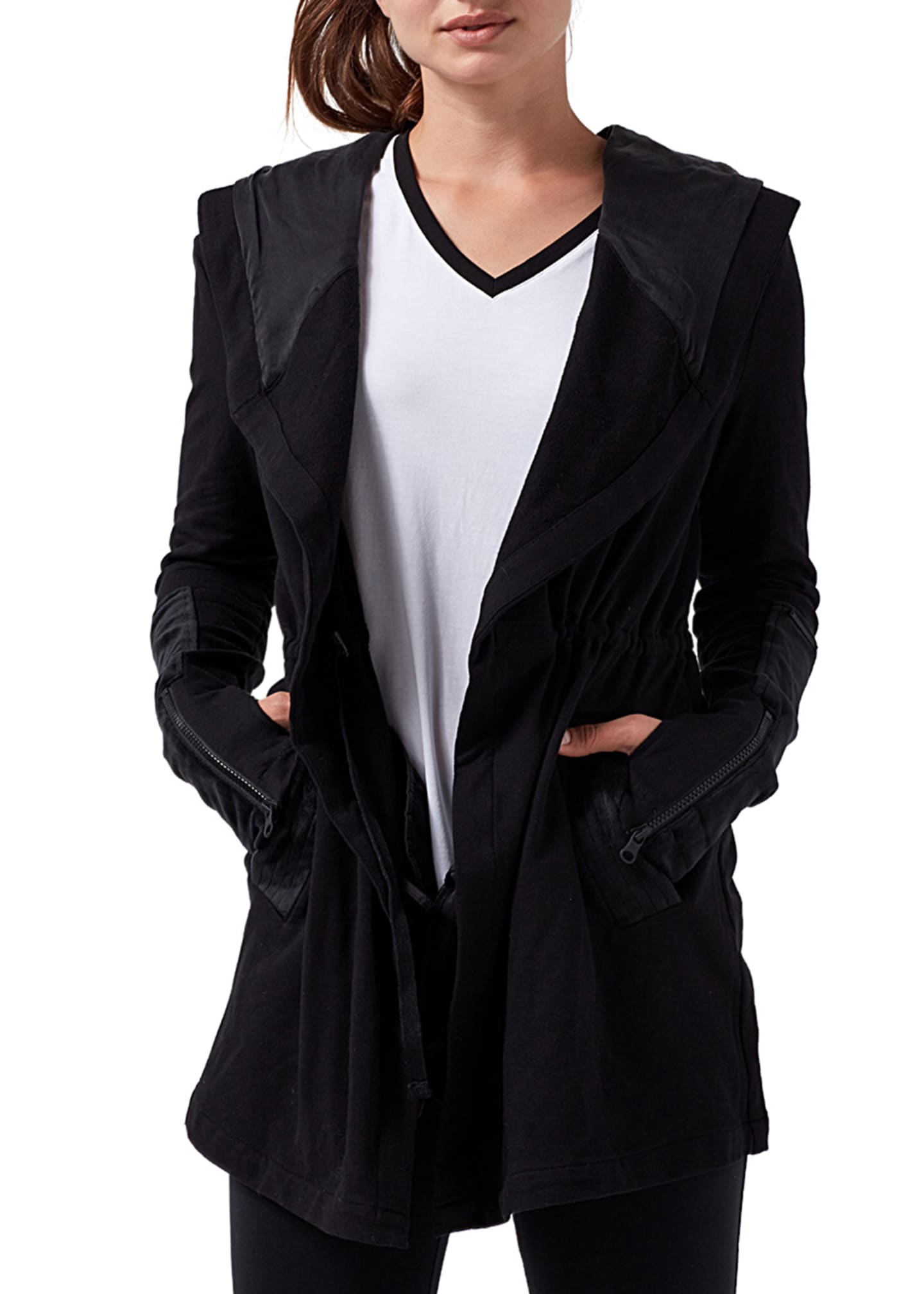 Blanc Noir Traveler Hooded Velour Jacket - Bergdorf Goodman