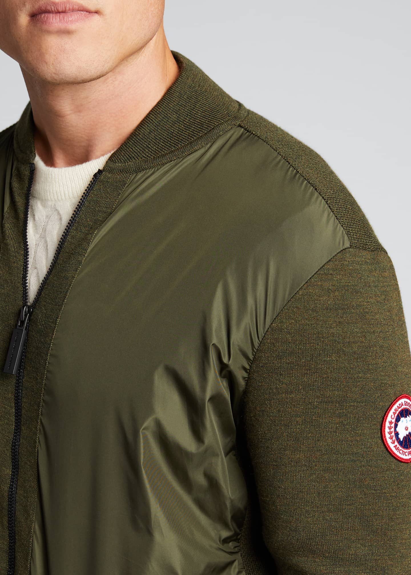 Canada Goose Men's Windbridge Full-Zip Wool Sweater - Bergdorf Goodman