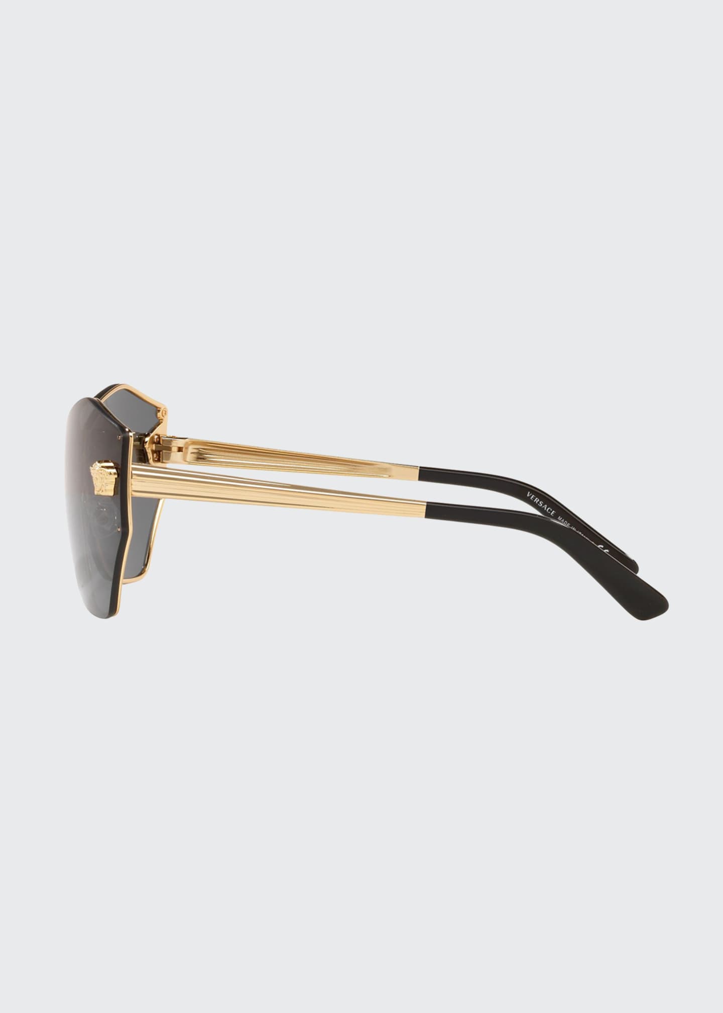 Versace Rimless Shield Medusa Head Sunglasses - Bergdorf Goodman