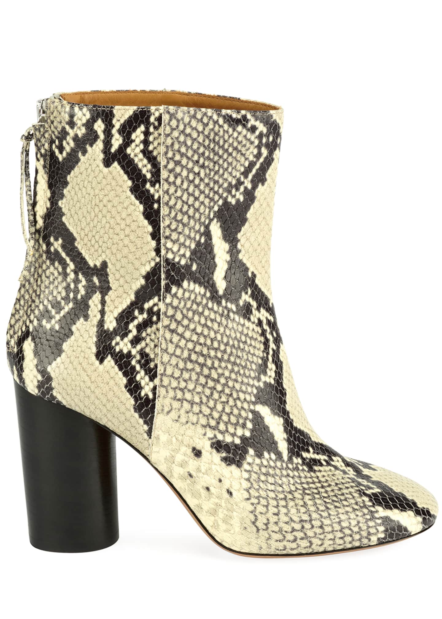 Isabel Marant Garett Snake-Print Zip Booties - Bergdorf Goodman