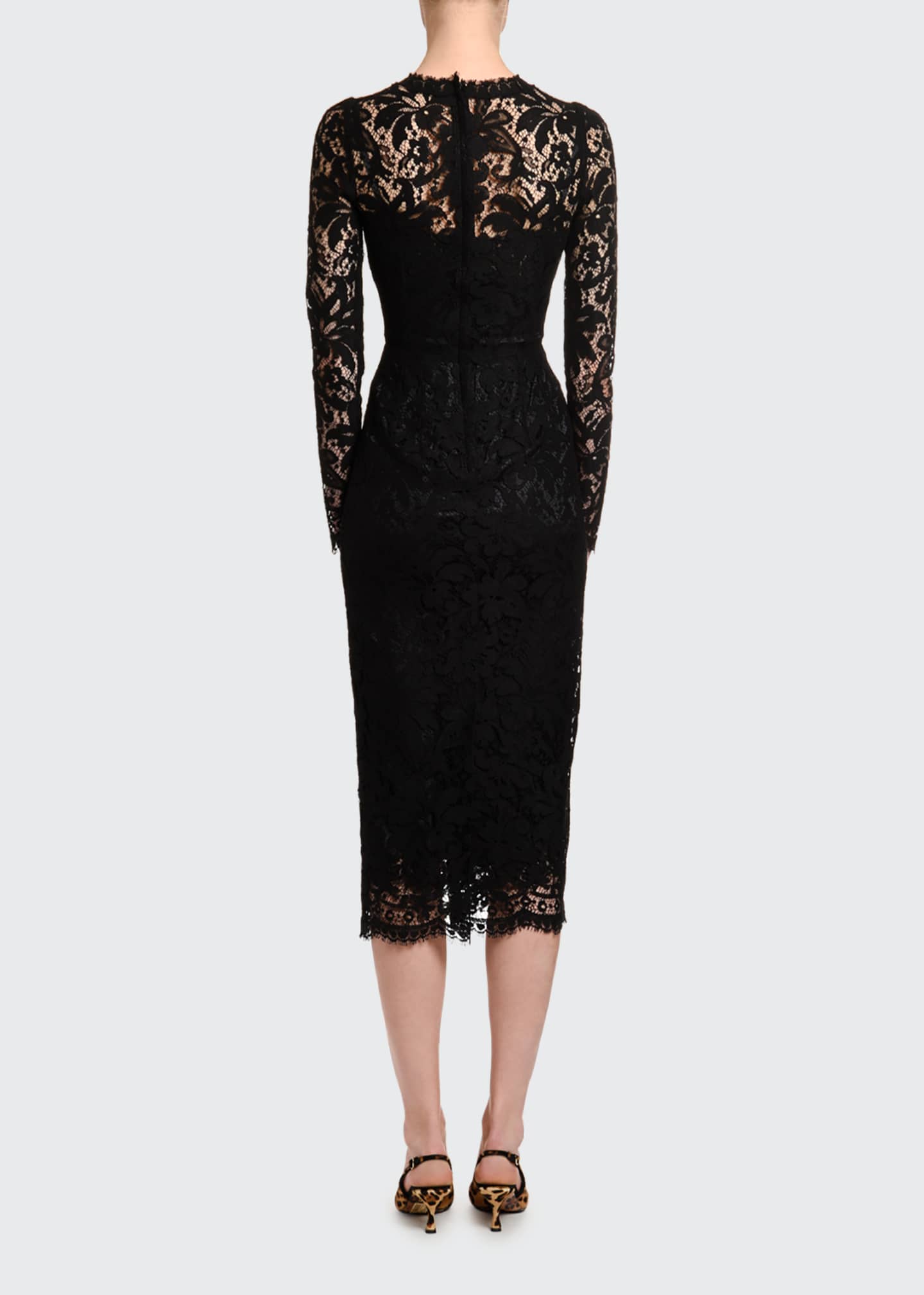 Dolce&Gabbana Heavy-Lace Cocktail Dress - Bergdorf Goodman