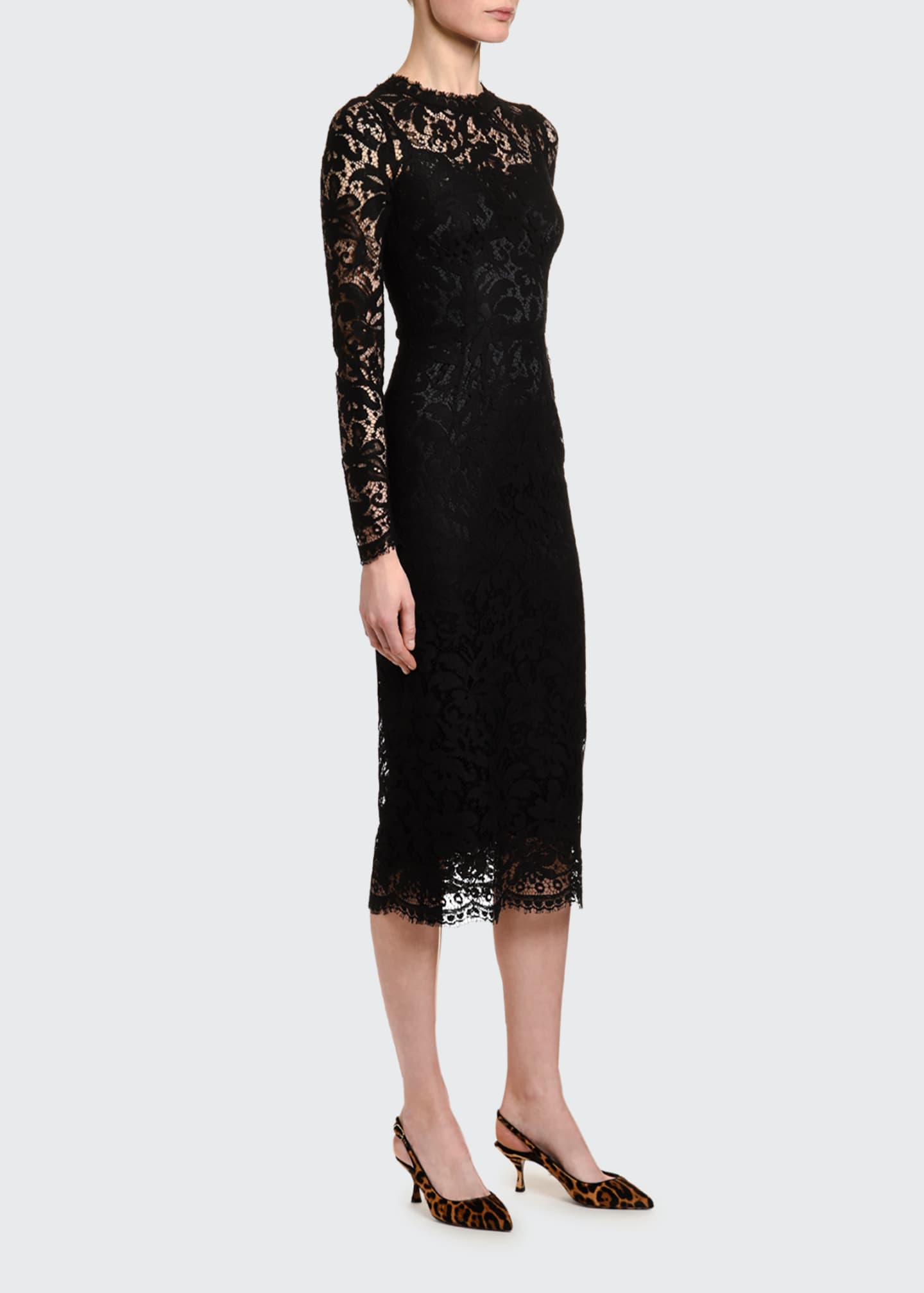 Dolce&Gabbana Heavy-Lace Cocktail Dress - Bergdorf Goodman