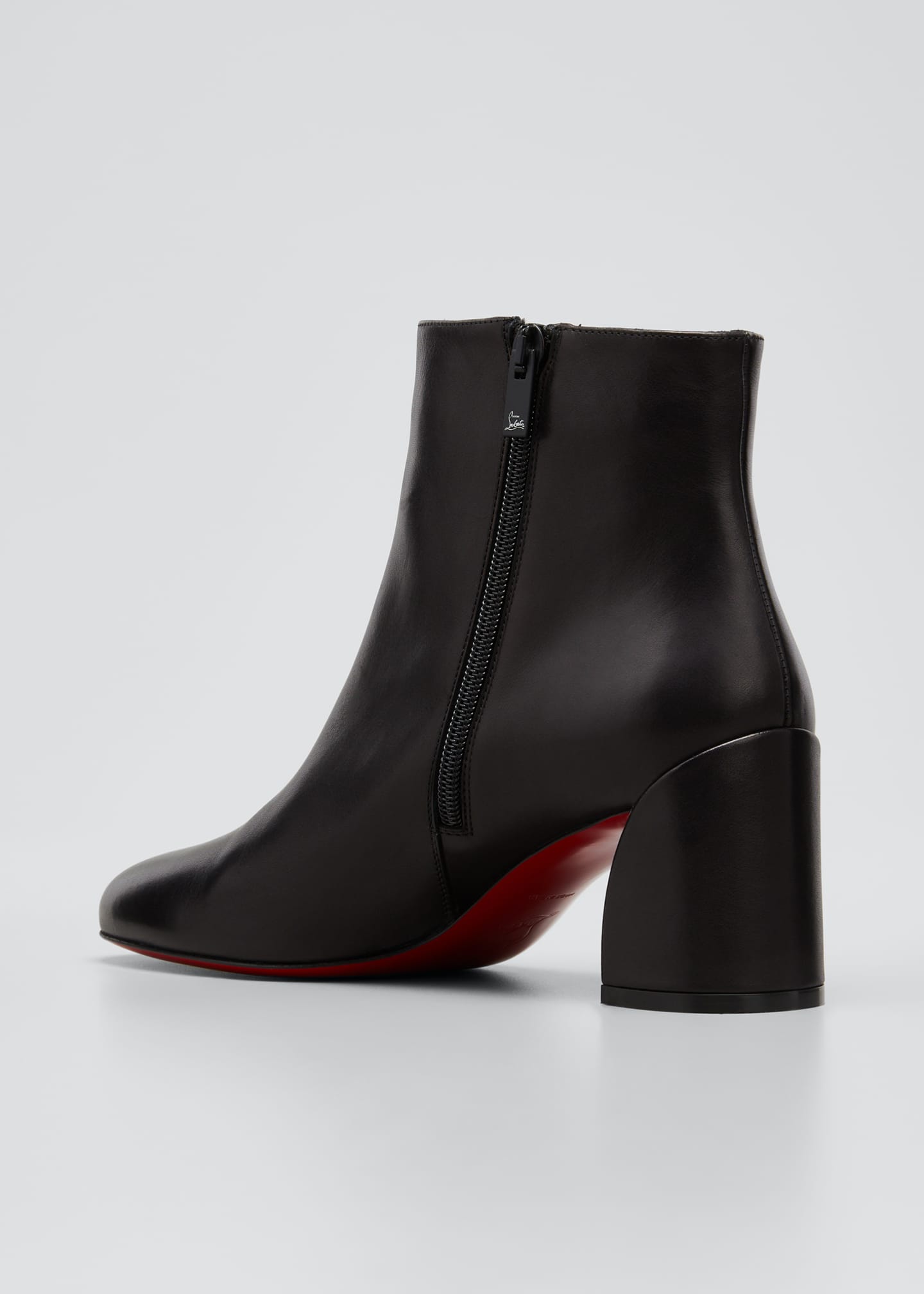 Christian Louboutin Turela Leather Side-Zip Red Sole Booties - Bergdorf ...