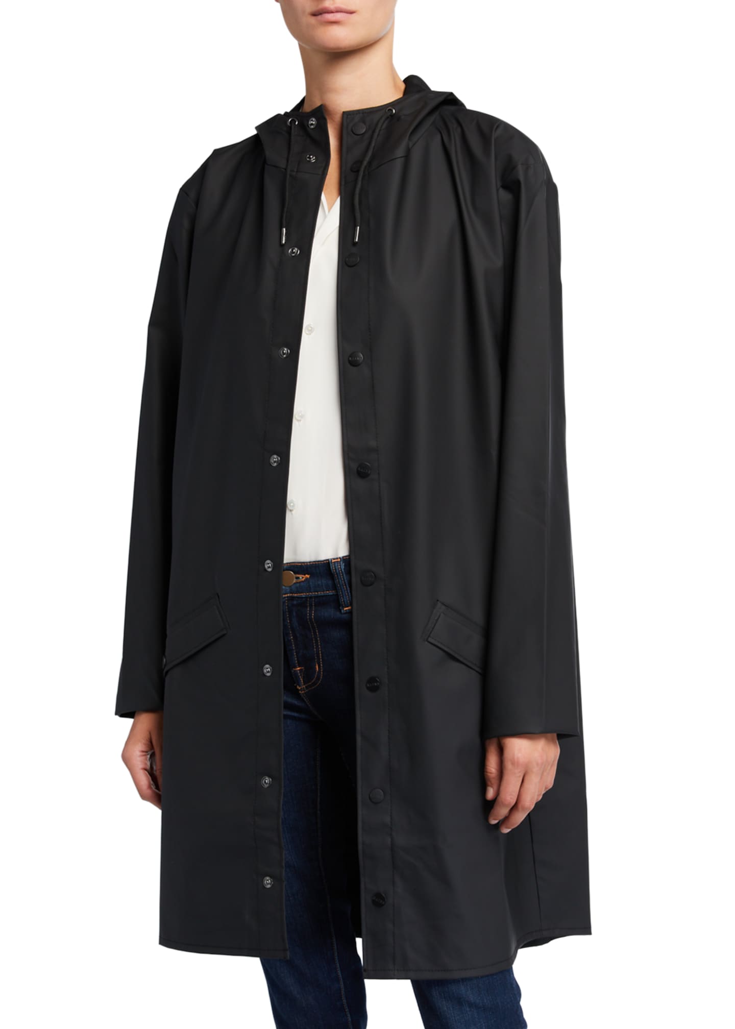 Rains Long Water-Resistant Rain Jacket - Bergdorf Goodman