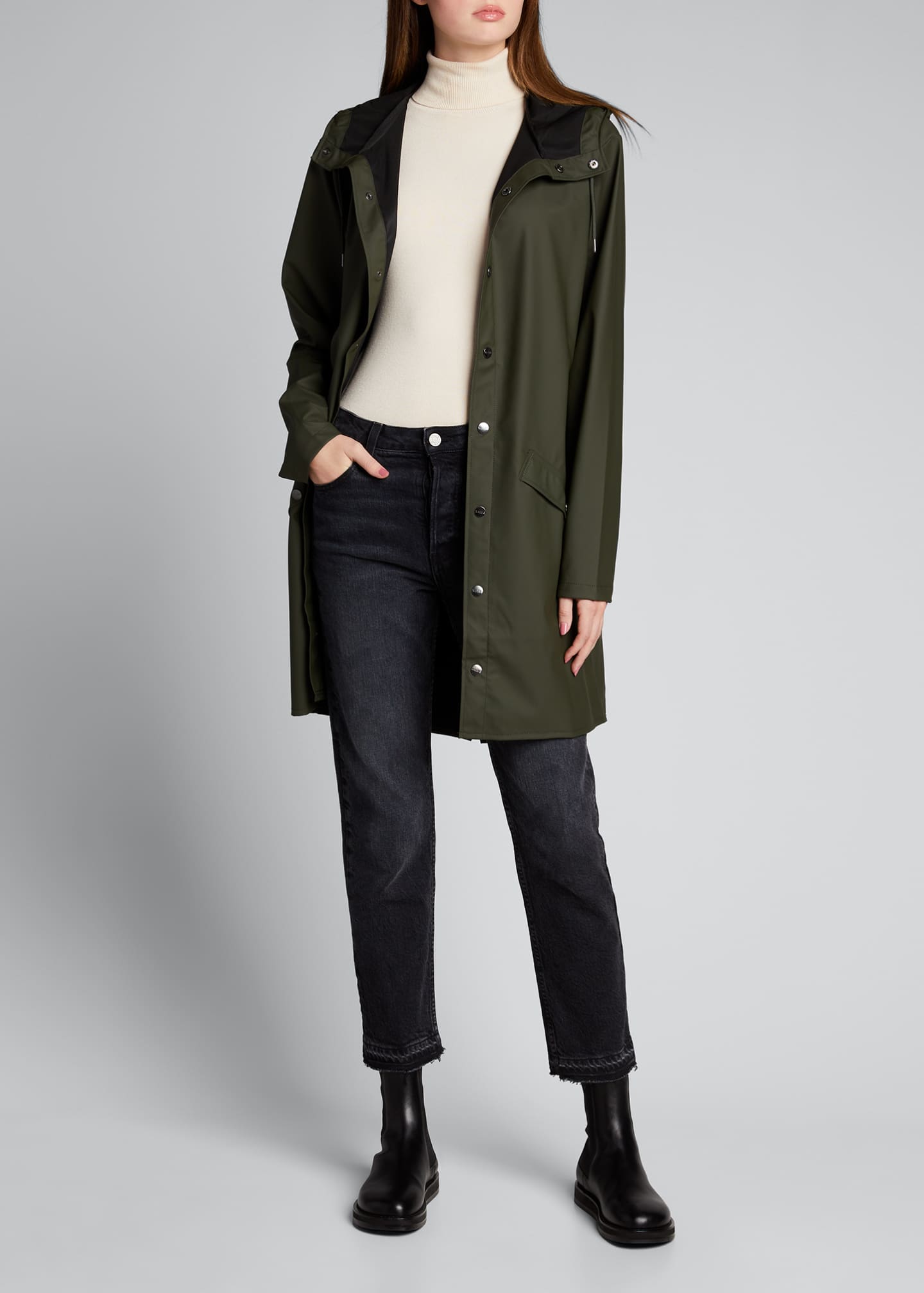 Rains Long Water-Resistant Rain Jacket - Bergdorf Goodman