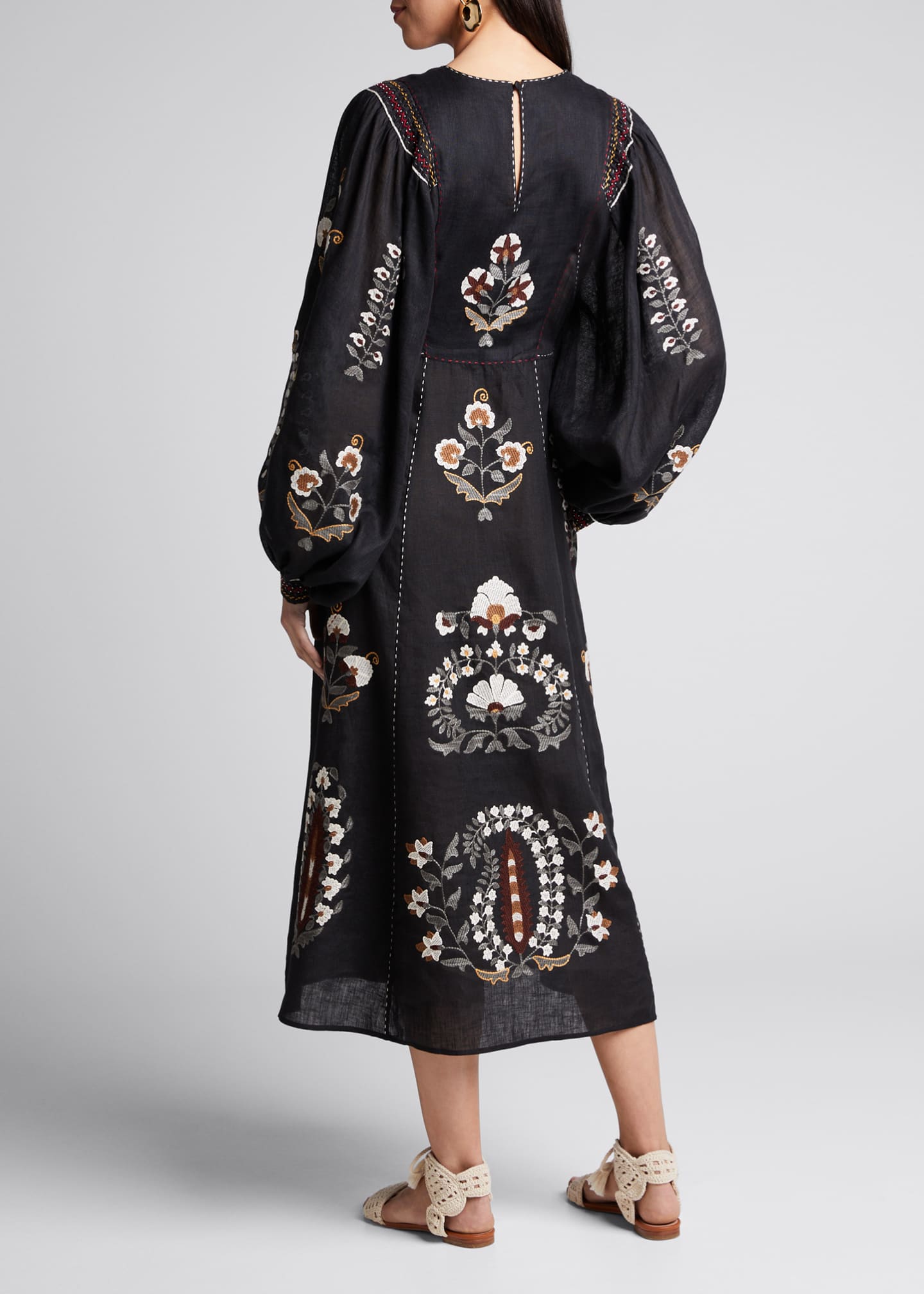 Vita Kin Patchouli Embroidered Linen Dress - Bergdorf Goodman