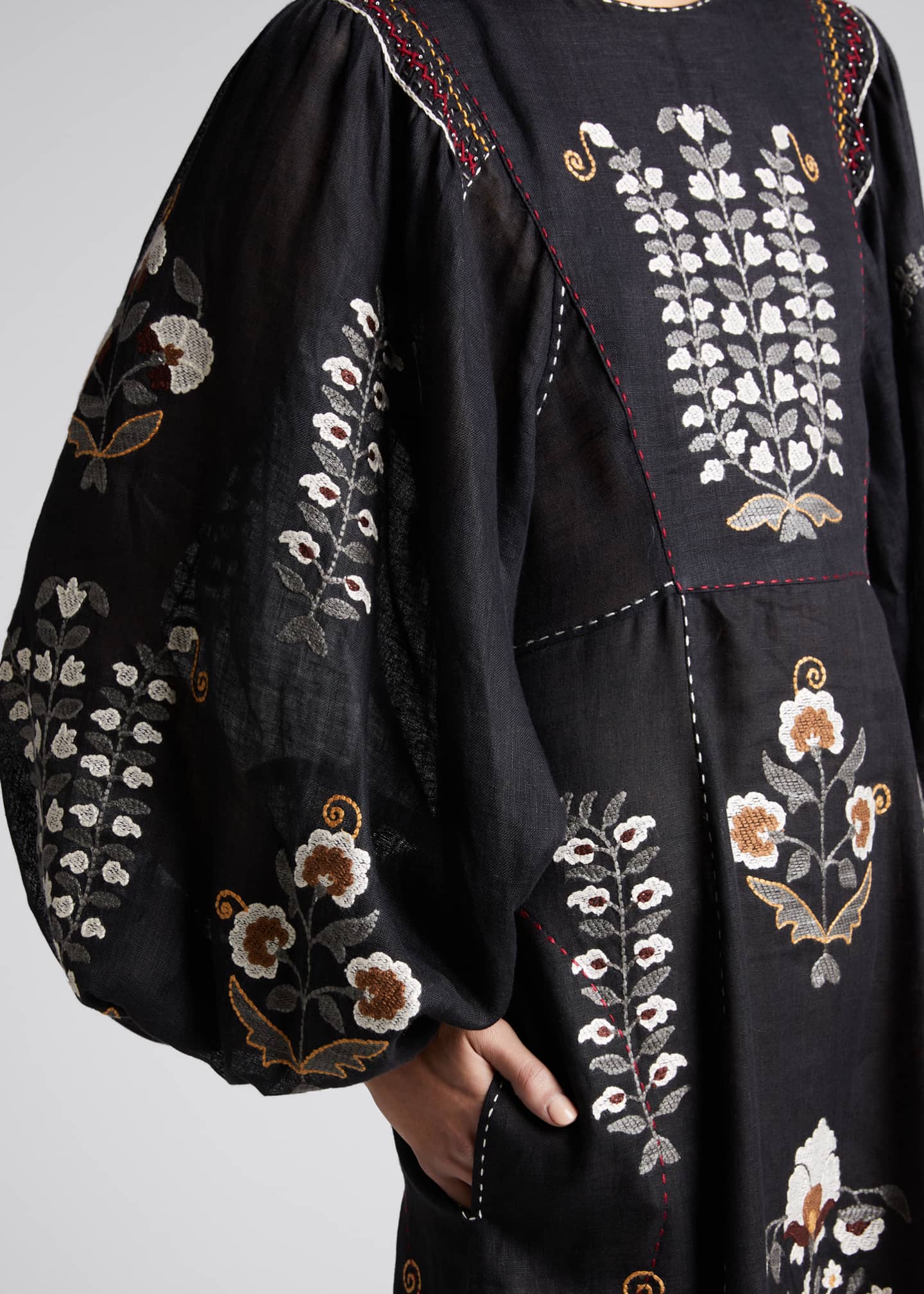 Vita Kin Patchouli Embroidered Linen Dress - Bergdorf Goodman
