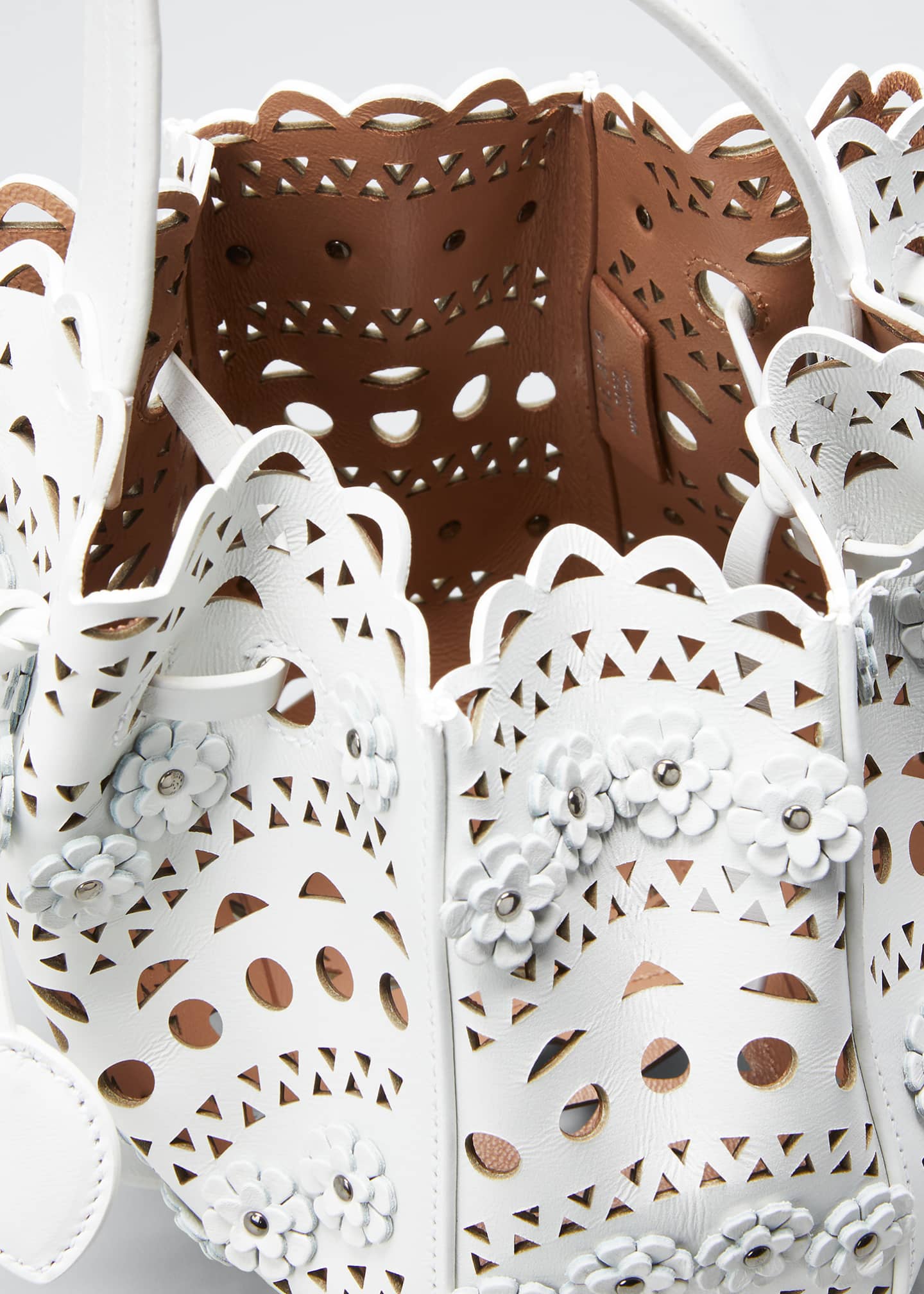 ALAIA Rose Marie Laser-Cut Bucket Bag - Bergdorf Goodman