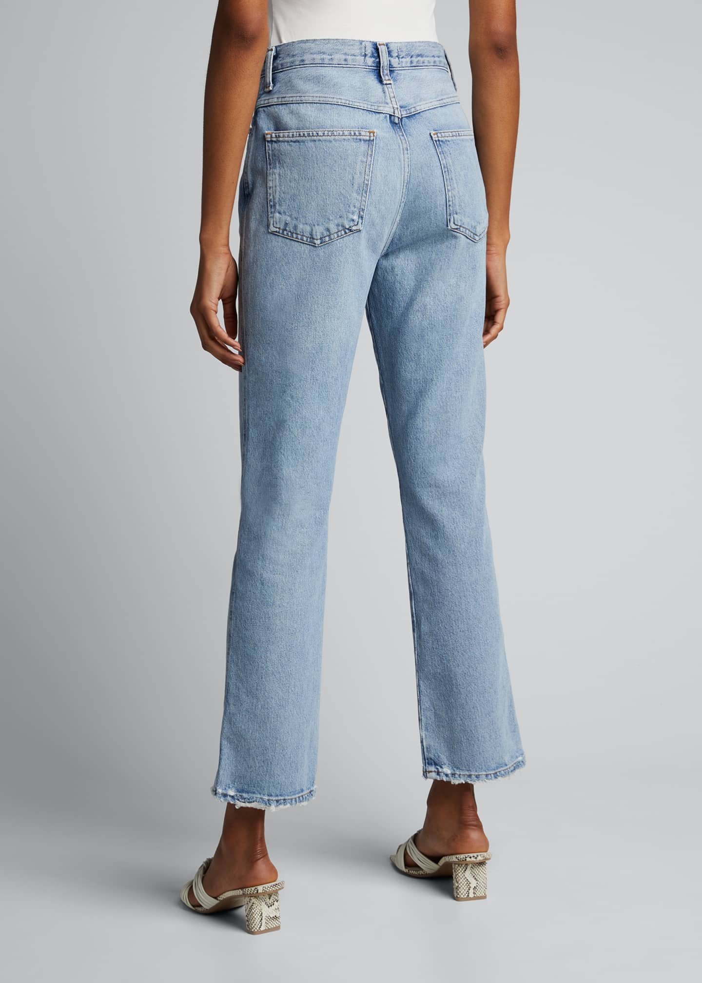 AGOLDE Pinched-Waist Cropped Straight Jeans - Bergdorf Goodman