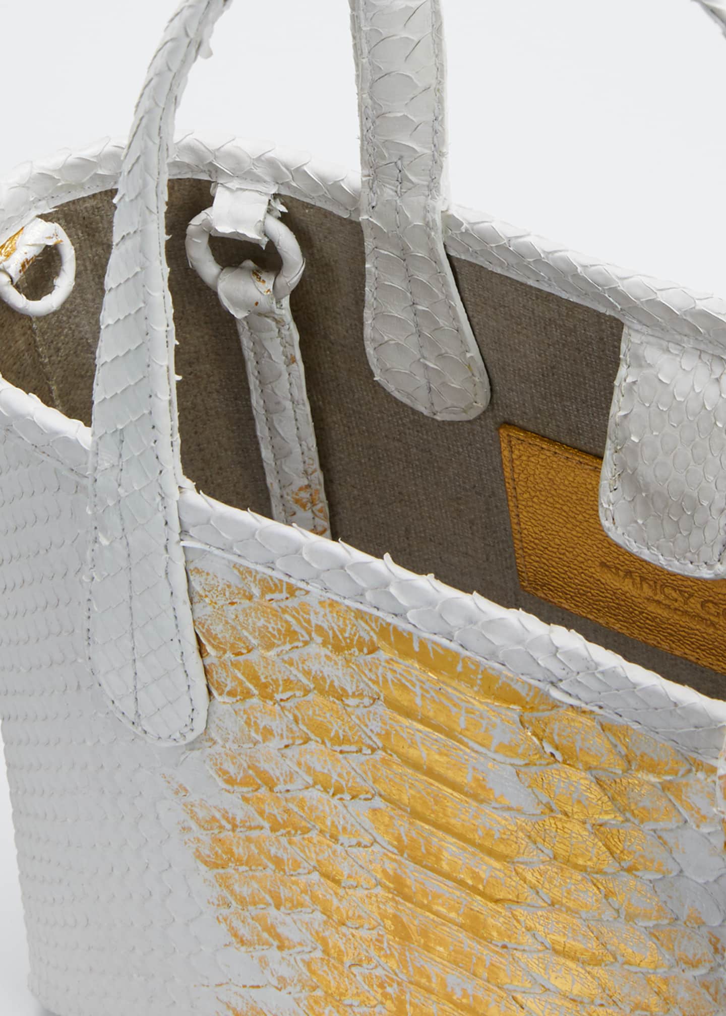 Nancy Gonzalez Erica Mini Python Leaf Tote Bag - Bergdorf Goodman