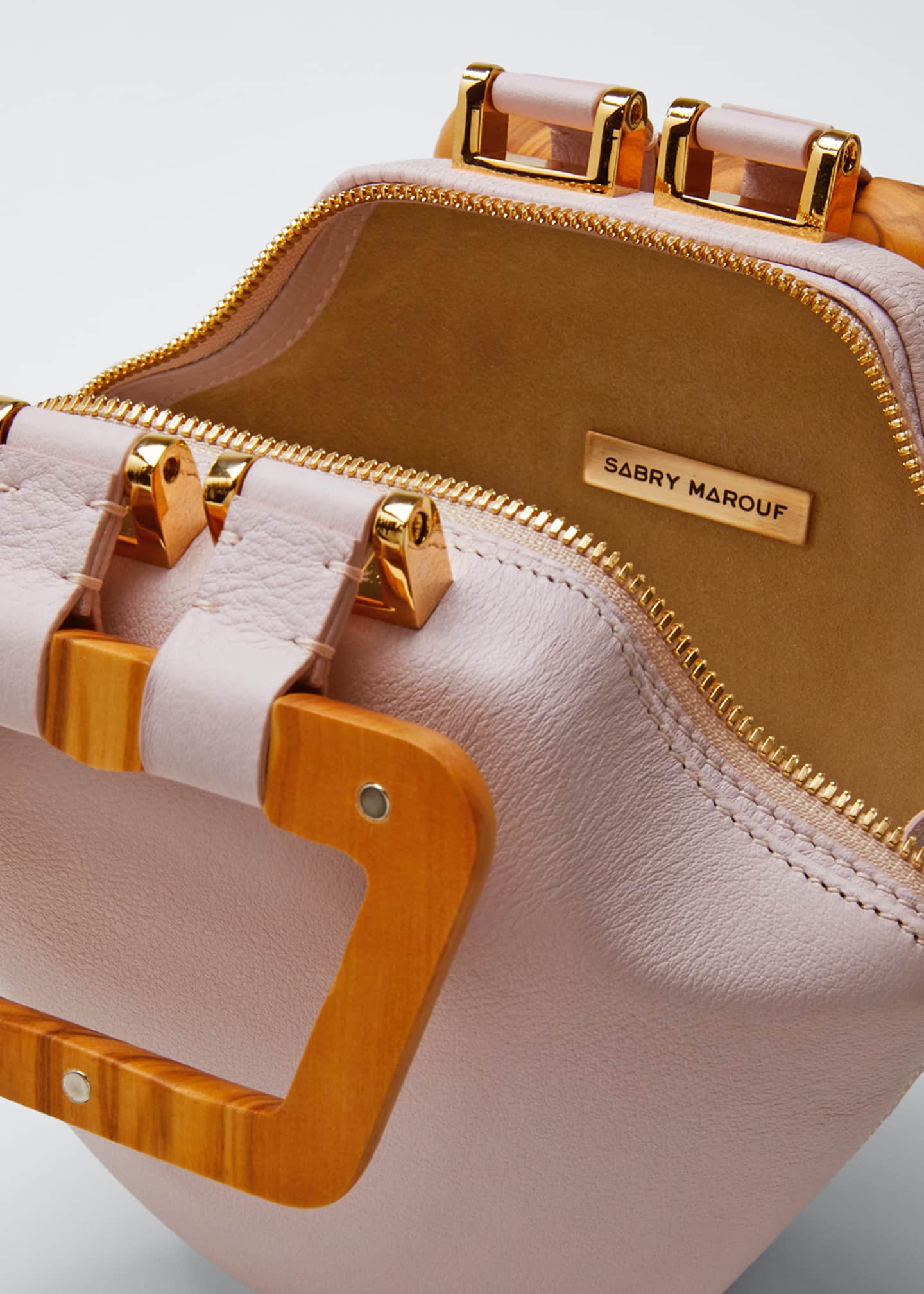 Sabry Marouf Leather Micro Tut Top Handle Bag, Pink - Bergdorf Goodman