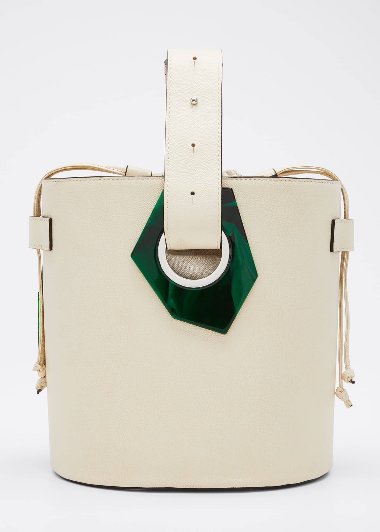 Ganni Leather Bucket Bag - Bergdorf Goodman
