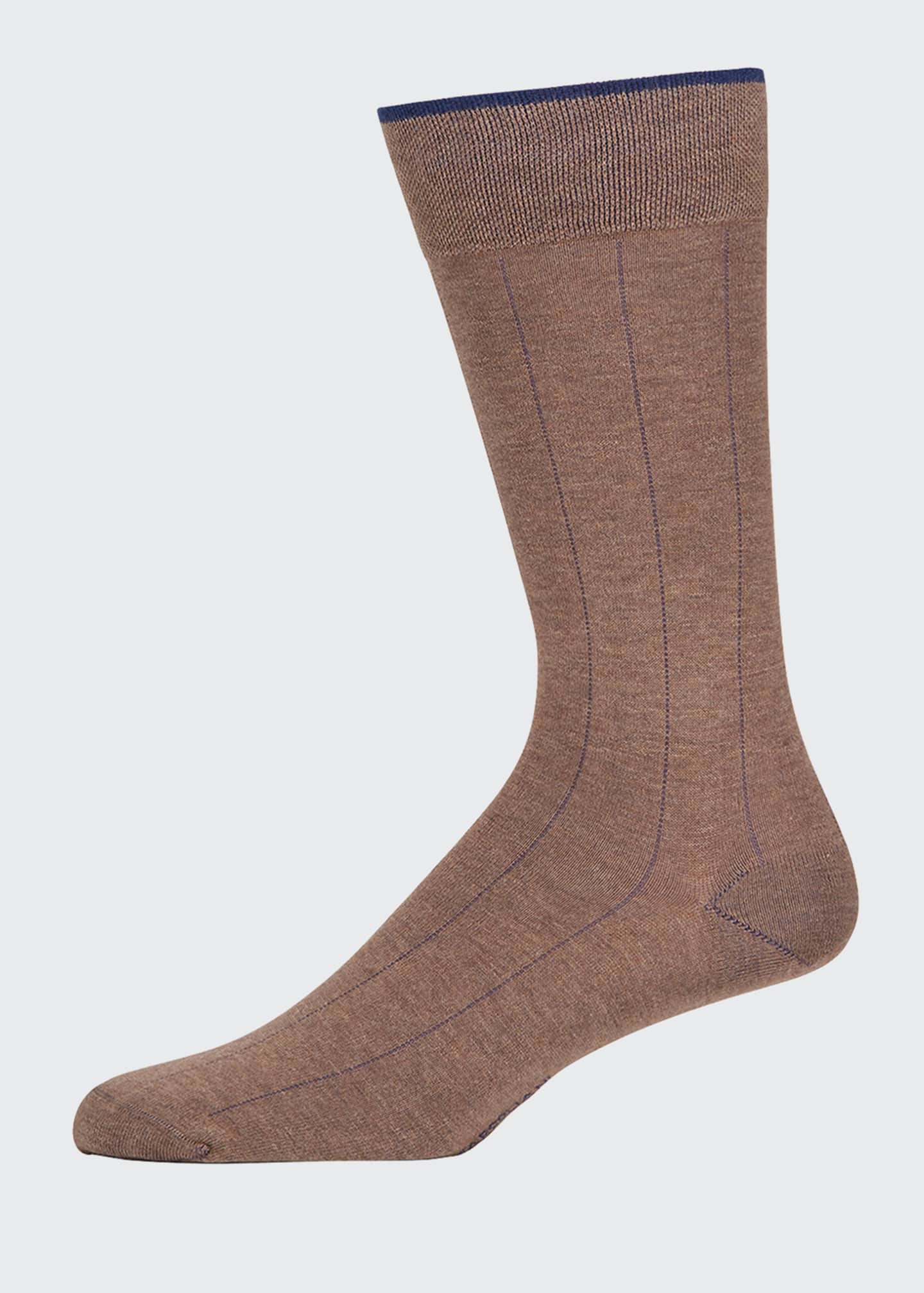 Marcoliani Men's Pima Cotton Pinstripe Socks - Bergdorf Goodman