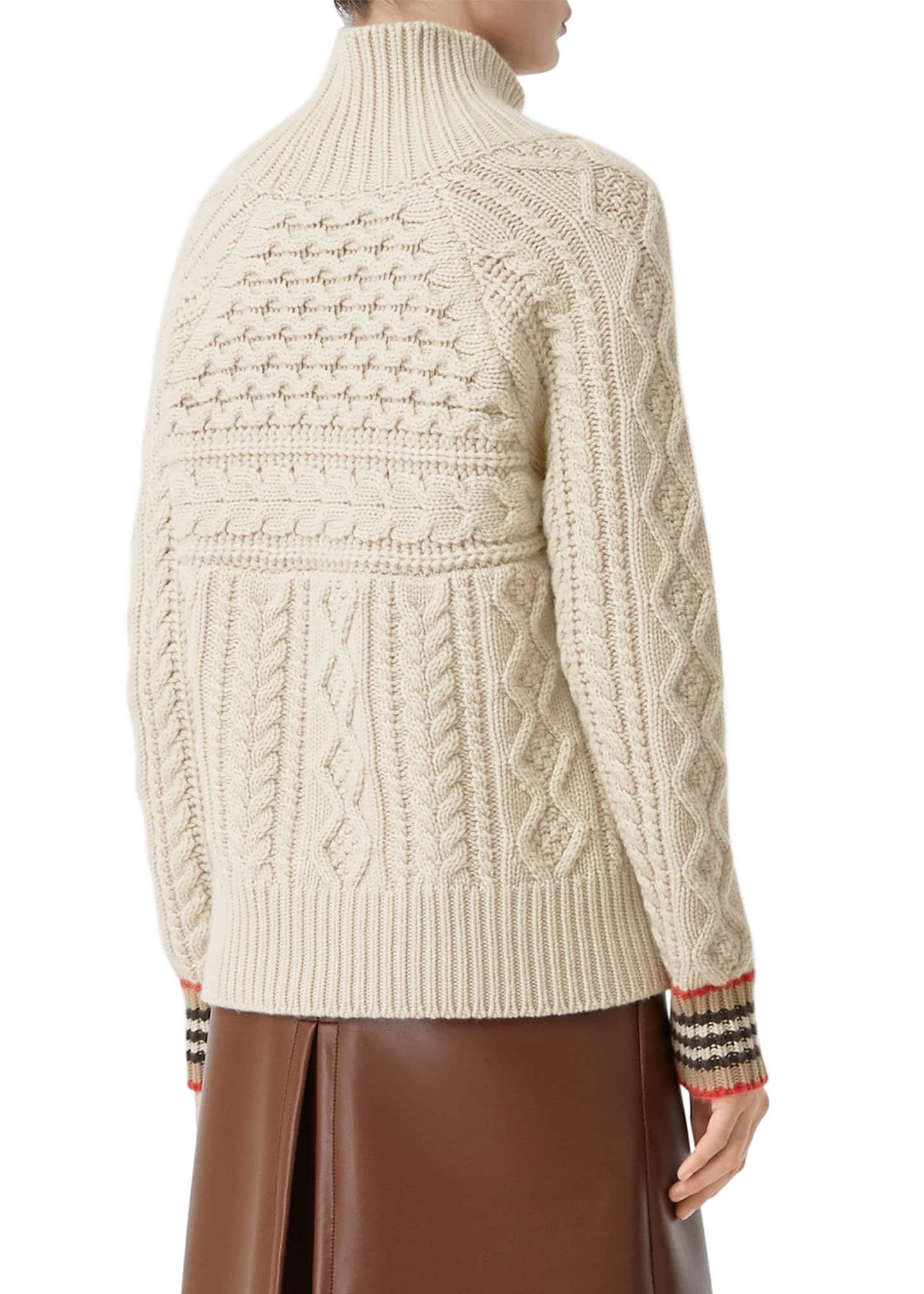 Burberry Oamaru Cashmere Cable-Knit Sweater - Bergdorf Goodman Burberry Oamaru Cashmere Cable-Knit Sweater - Bergdorf Goodman